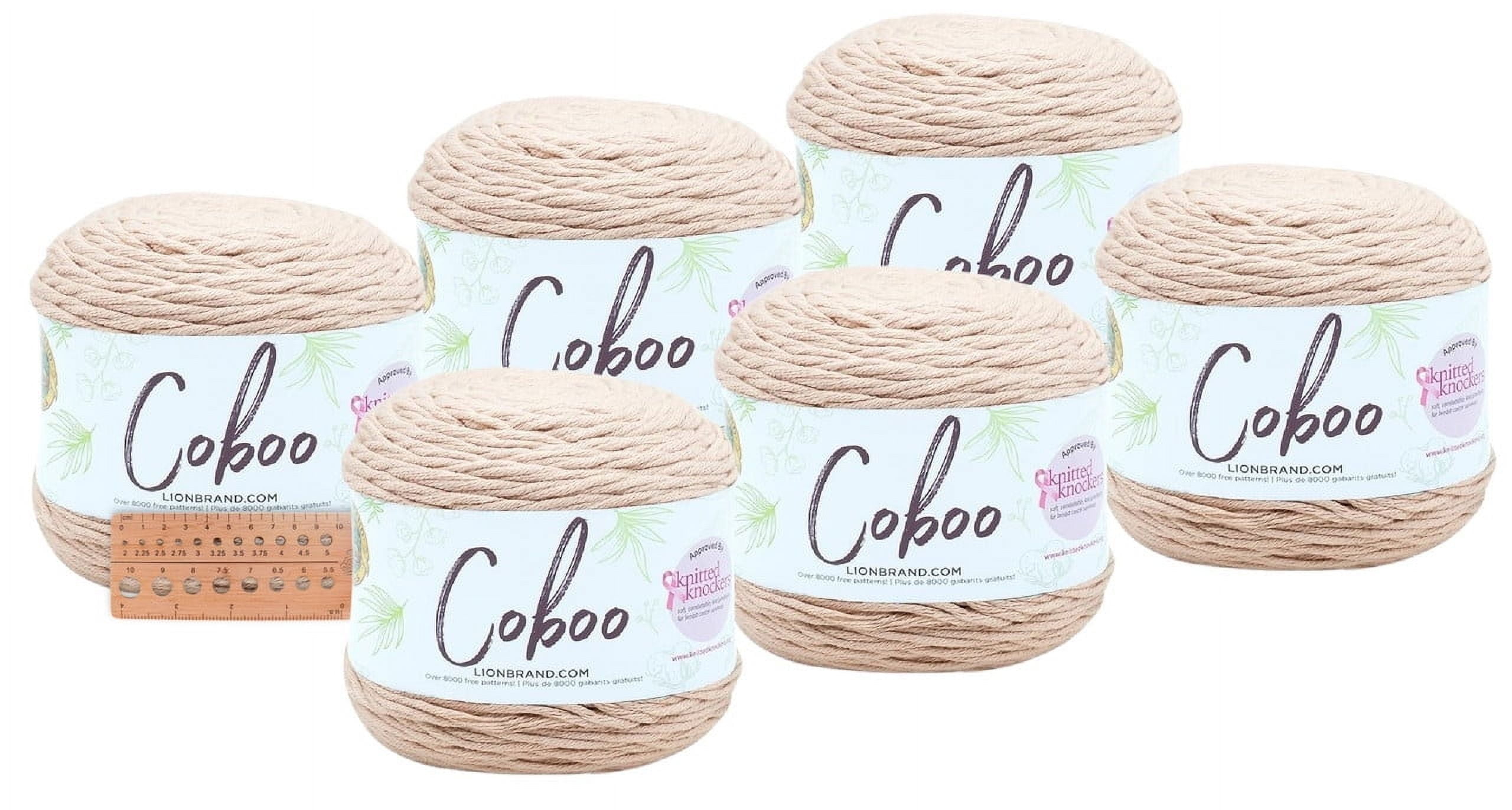 Lion Brand Yarn - Coboo - 6 Pack (Tan) - Walmart.com