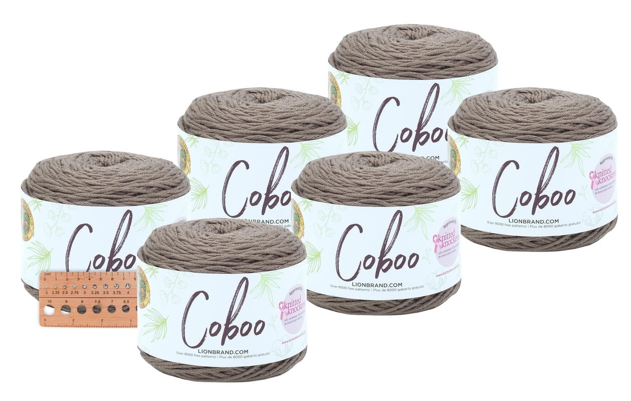 Lion Brand Yarn - Coboo - 6 Pack (Taupe) - Walmart.com