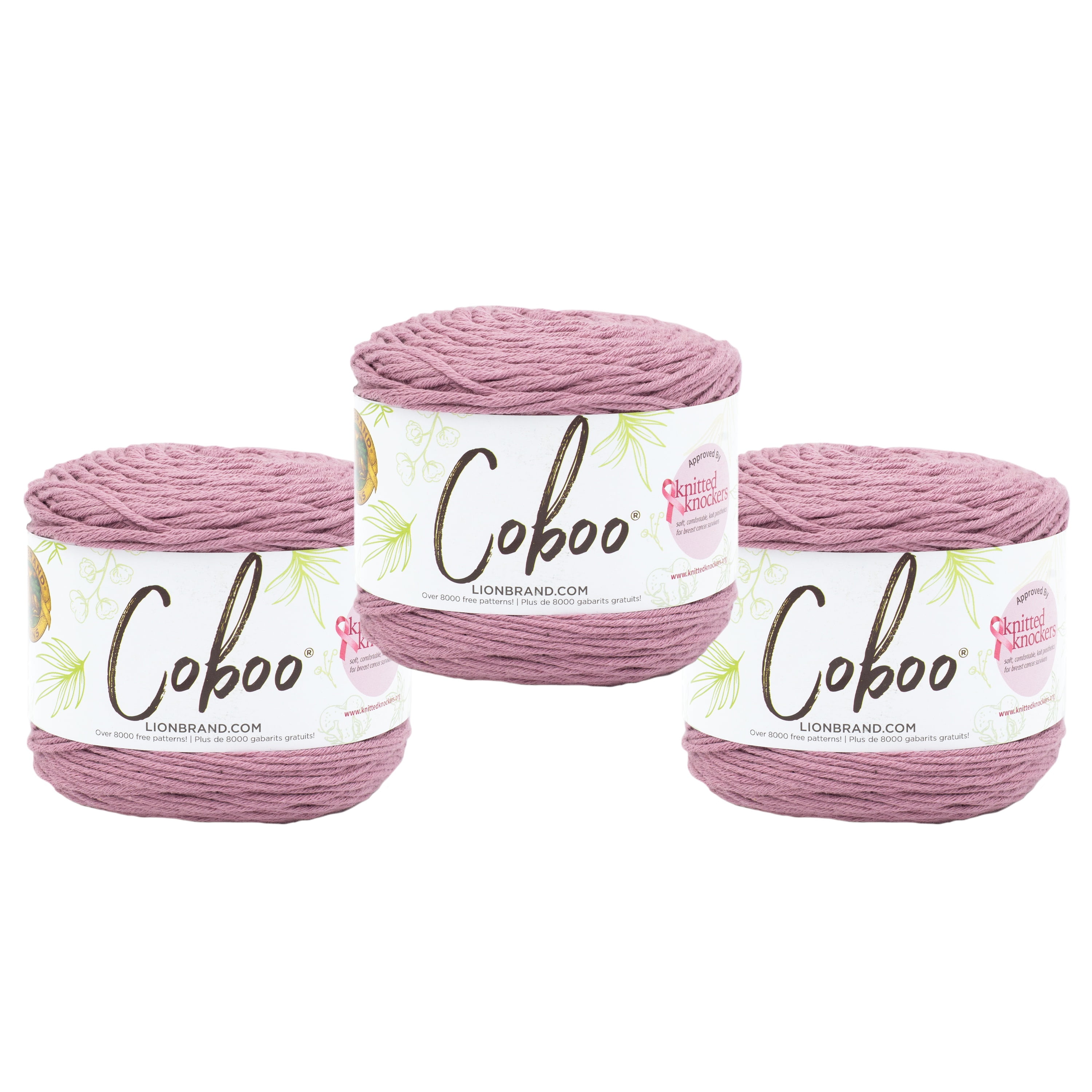 Lion Brand Yarn Coboo Plume Light Cotton, Bamboo Yarn 3 Pack - Walmart.com