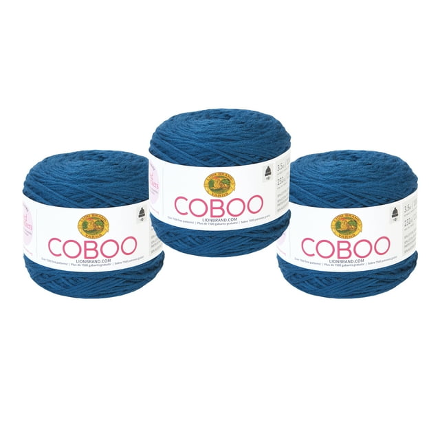 Lion Brand Yarn Coboo Steel Blue Light Blue Yarn 3 Pack - Walmart.com
