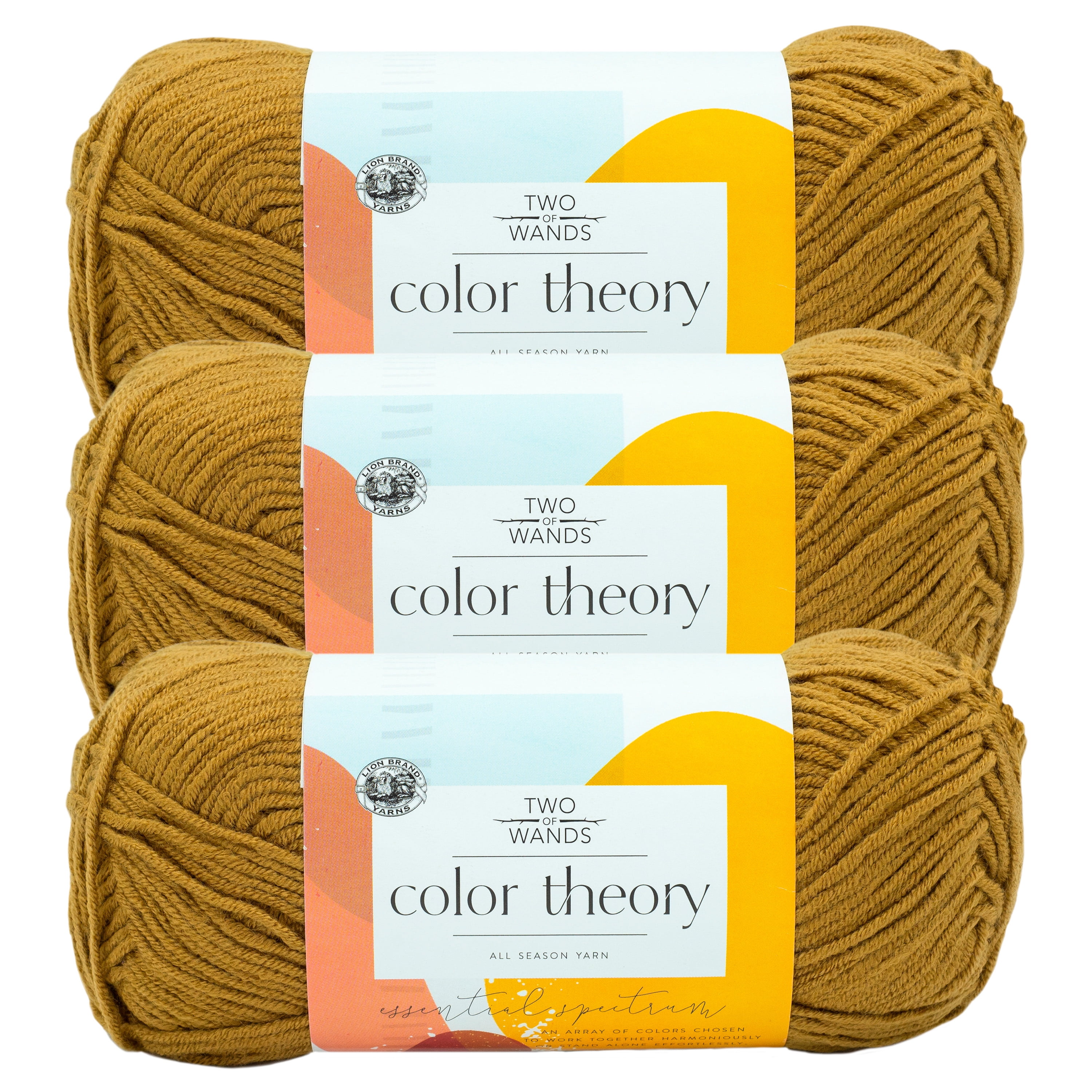 Lion Brand Yarn Color Theory Dijon Medium Acrylic Yellow Yarn 3 Pack ...