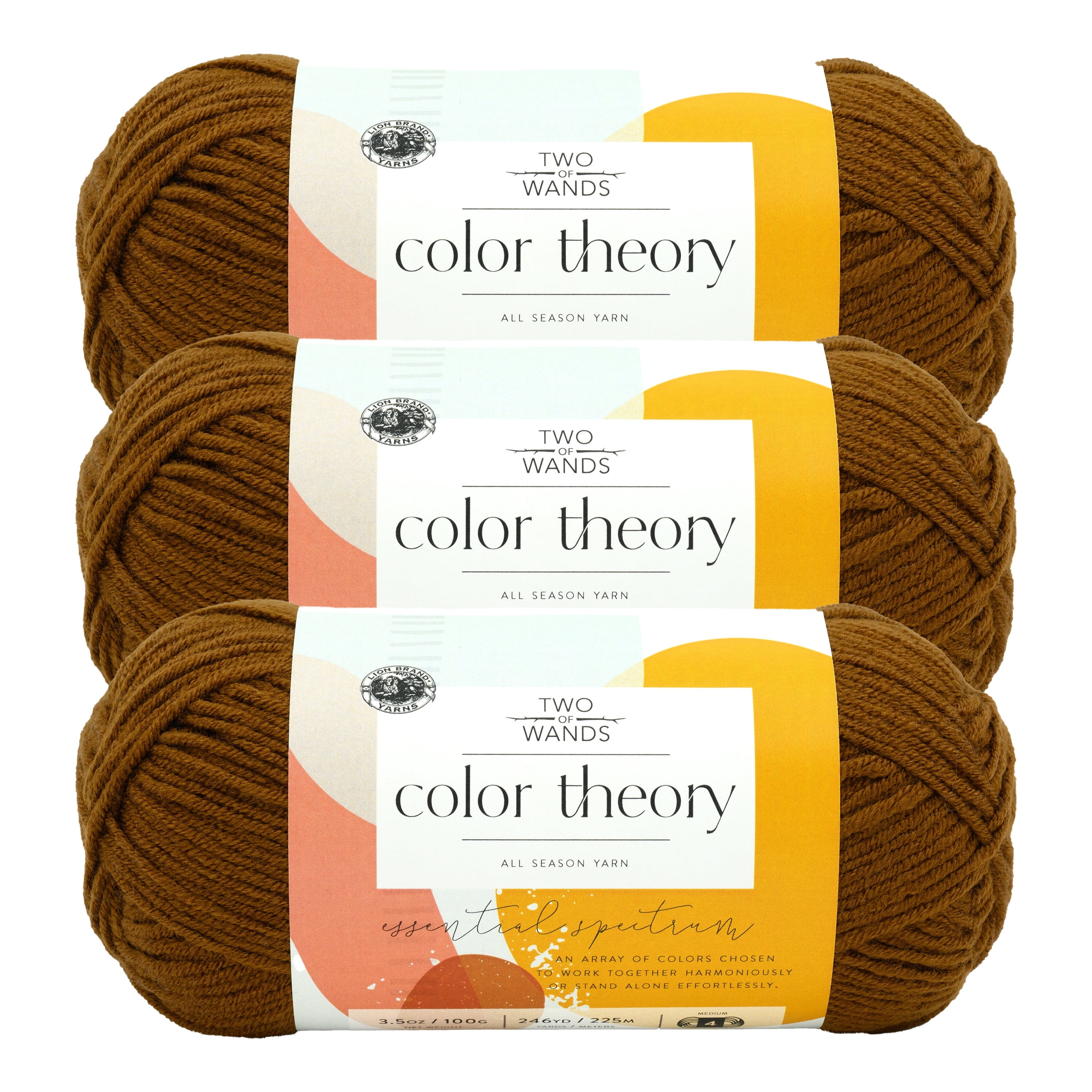 Lion Brand Yarn Color Theory Spice Medium Acrylic Yarn 3 Pack - Walmart.com