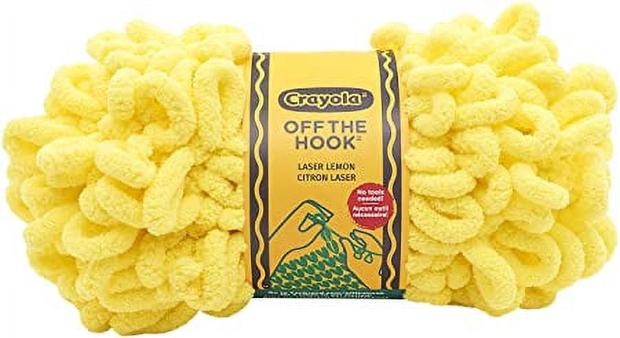 Lion Brand Crayola Off The Hook Yarn - Laser Lemon - Walmart.com