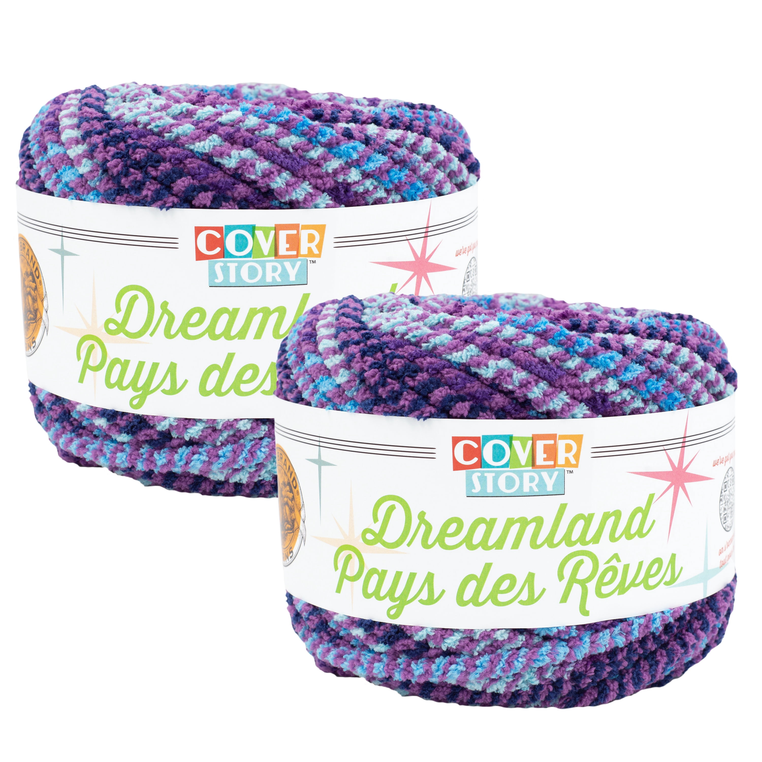 Lion Brand Yarn Cover Story Dreamland Purple Mountains Super Bulky ...