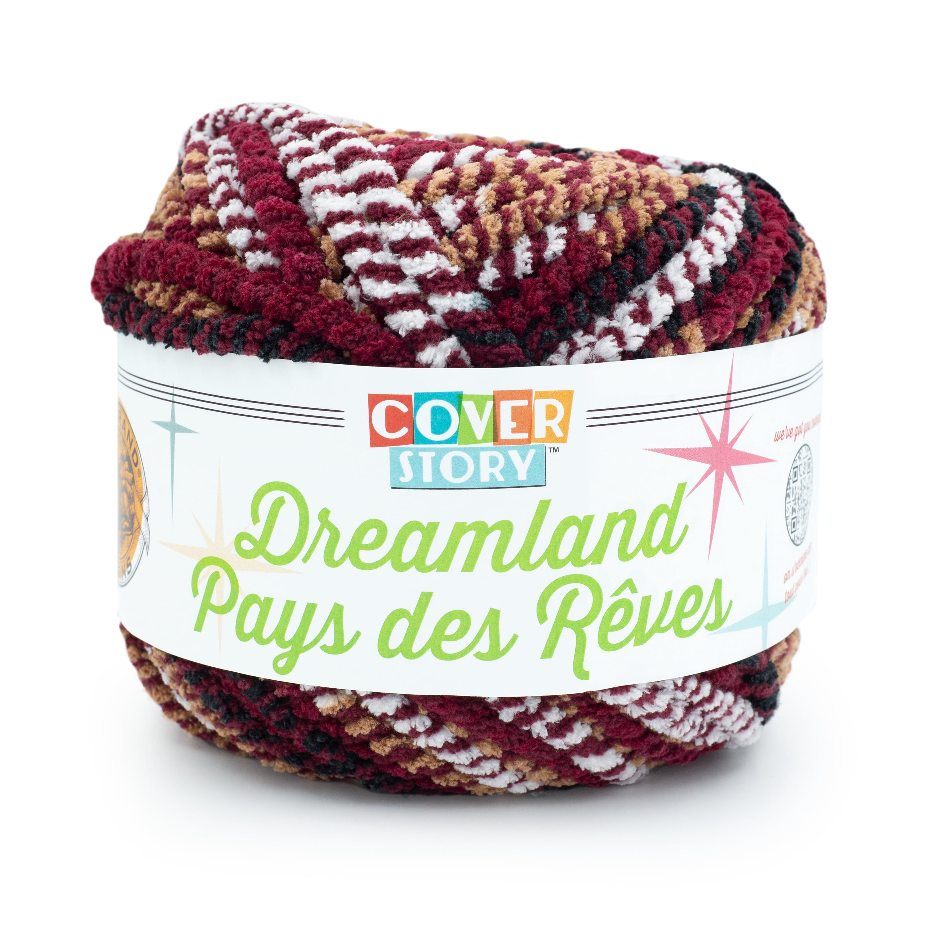Lion Brand Yarn Cover Story Dreamland Tartan Super Bulky Polyester ...