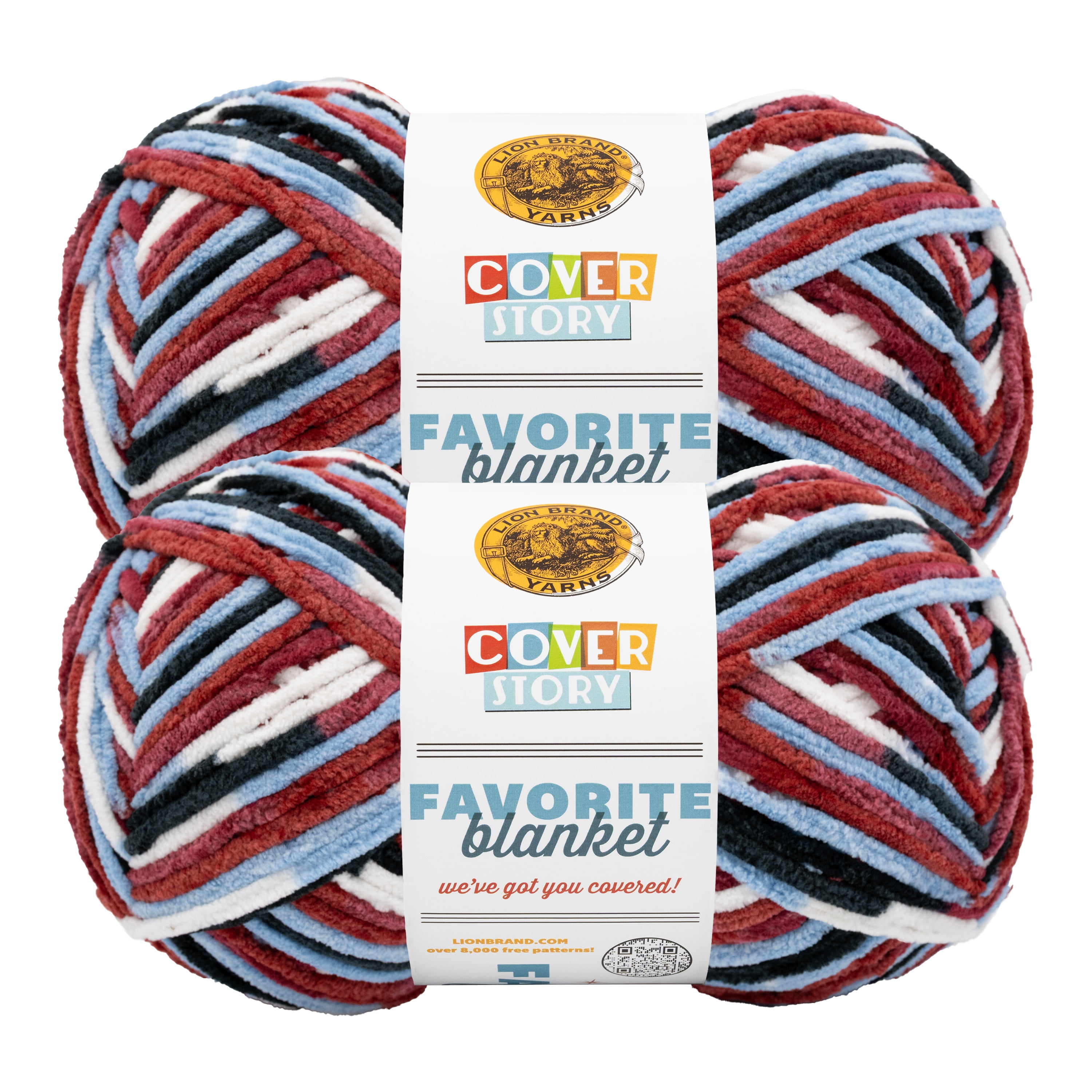 Lion Brand Yarn Cover Story: Favorite Blanket Burrr-Berry Super Bulky ...