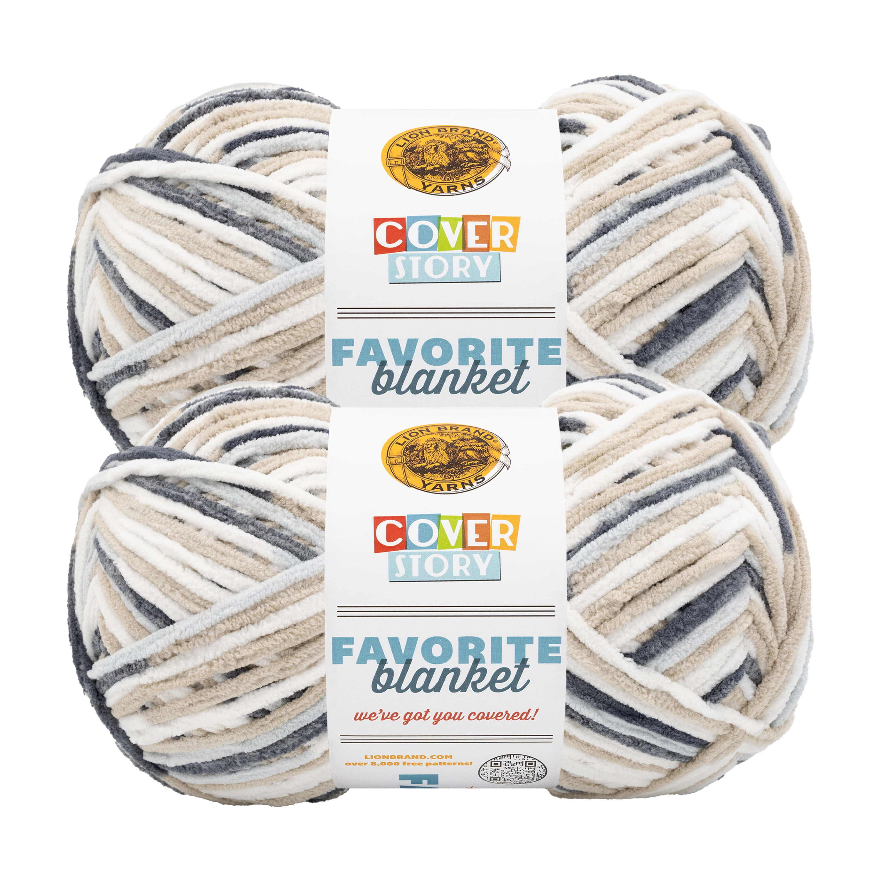 Lion Brand Yarn Cover Story: Favorite Blanket Pebble Beach Super Bulky ...