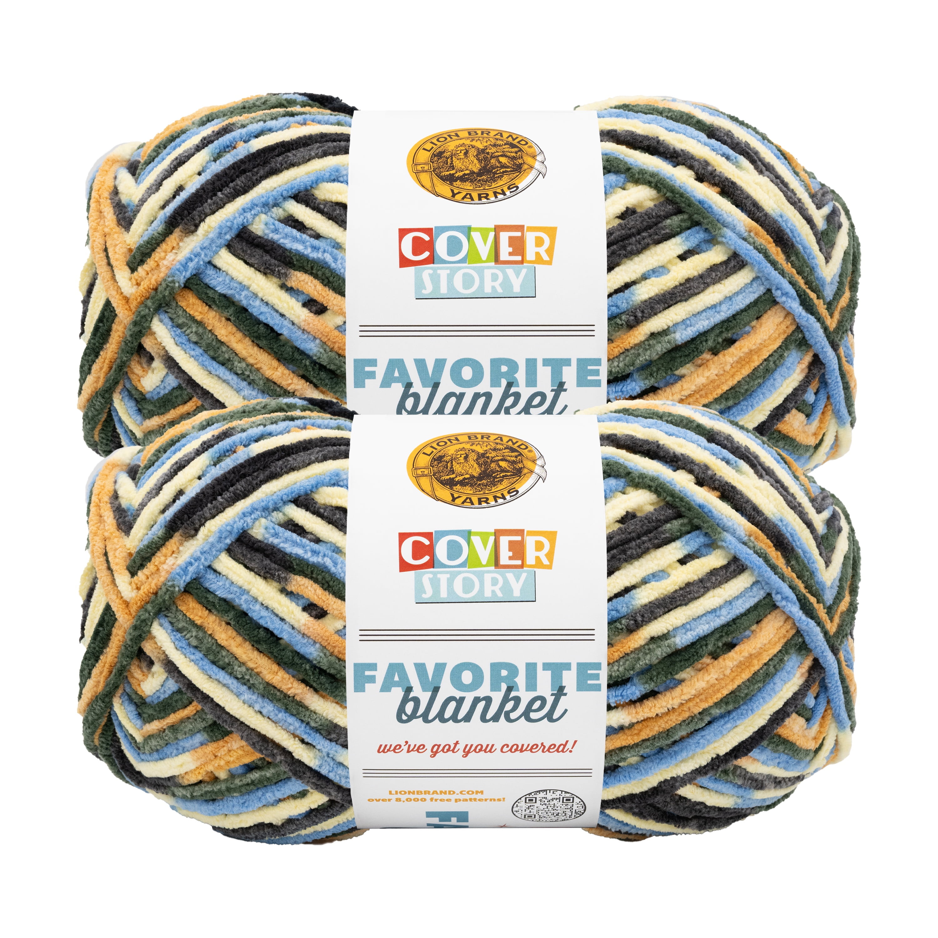 Lion Brand Yarn Cover Story: Favorite Blanket Sandstorm Super Bulky ...