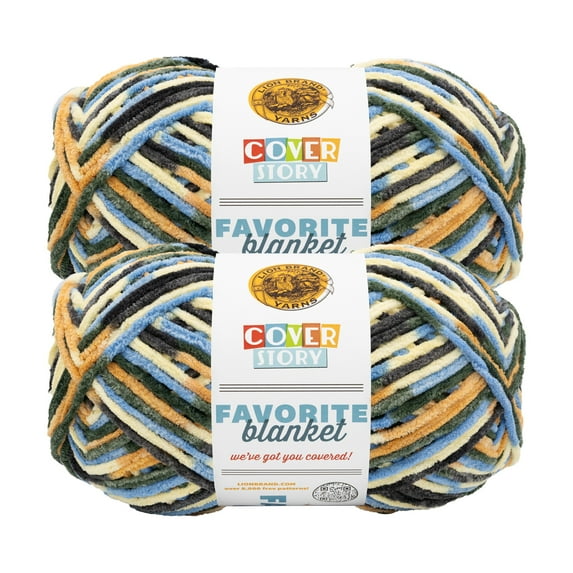 Lion Brand Yarn Cover Story: Favorite Blanket Sandstorm Super Bulky ...