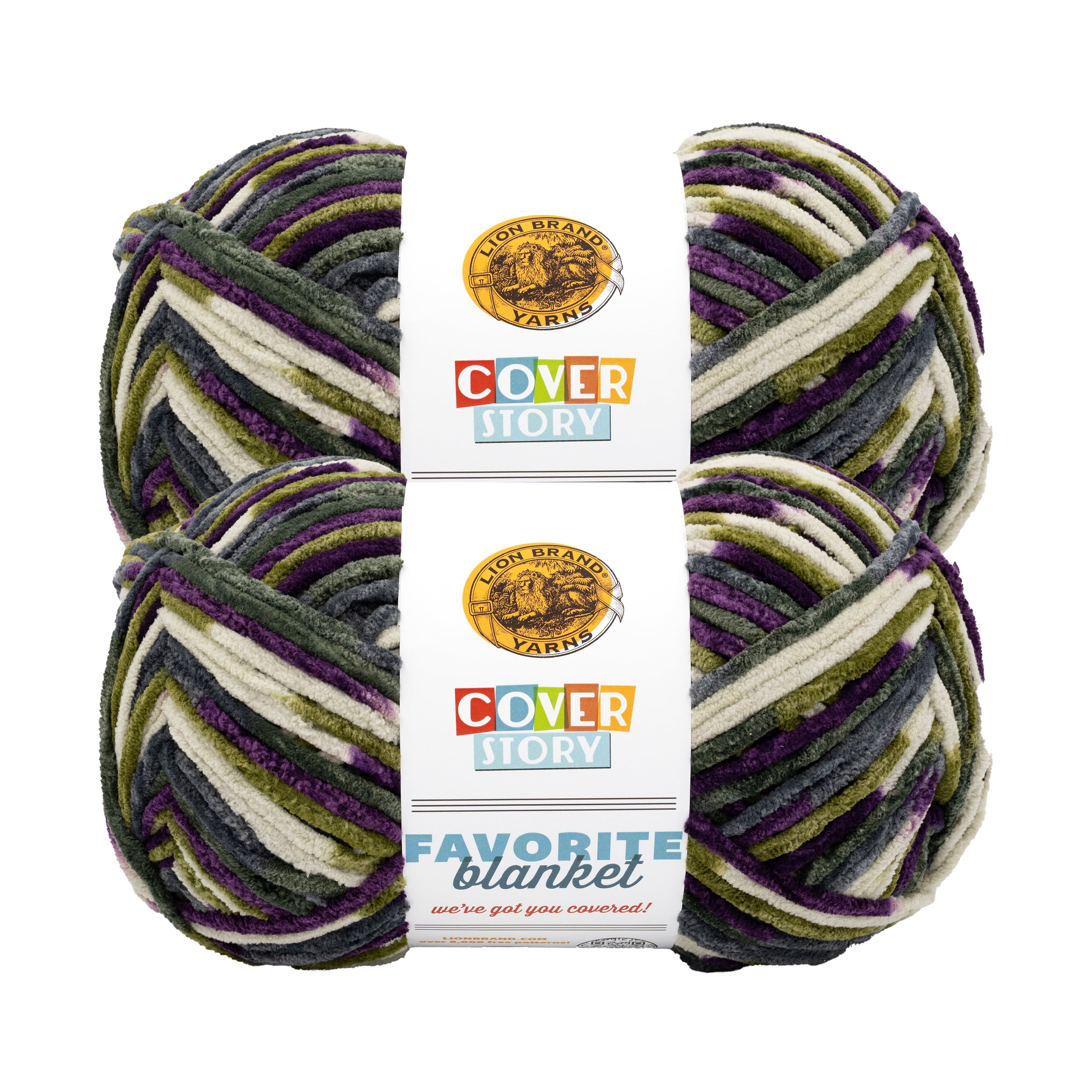 Lion Brand Yarn Cover Story: Favorite Blanket Vineyard Super Bulky Yarn ...