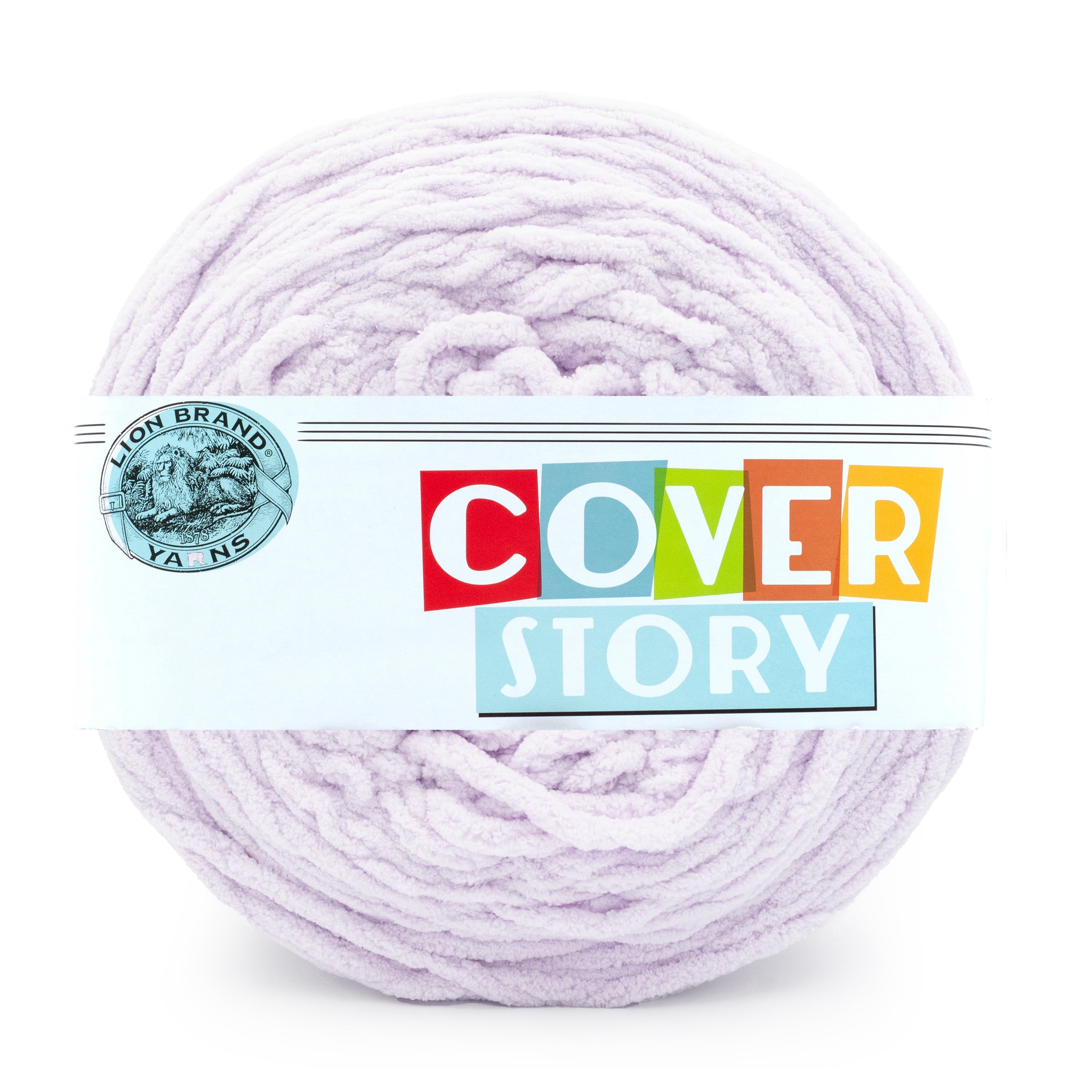 Lion Brand Yarn Cover Story Lilac Super Bulky Polyester Purple Yarn 1 ...