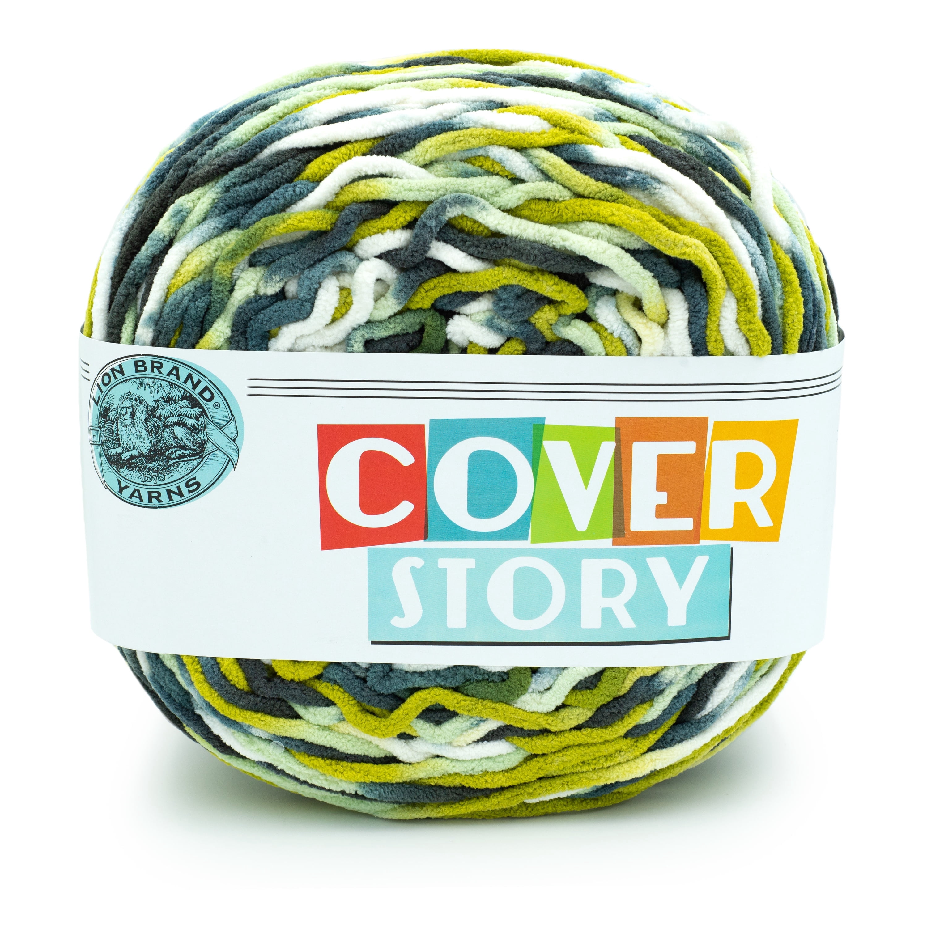 Lion Brand Yarn Cover Story Lincoln Super Bulky Polyester Multicolor ...