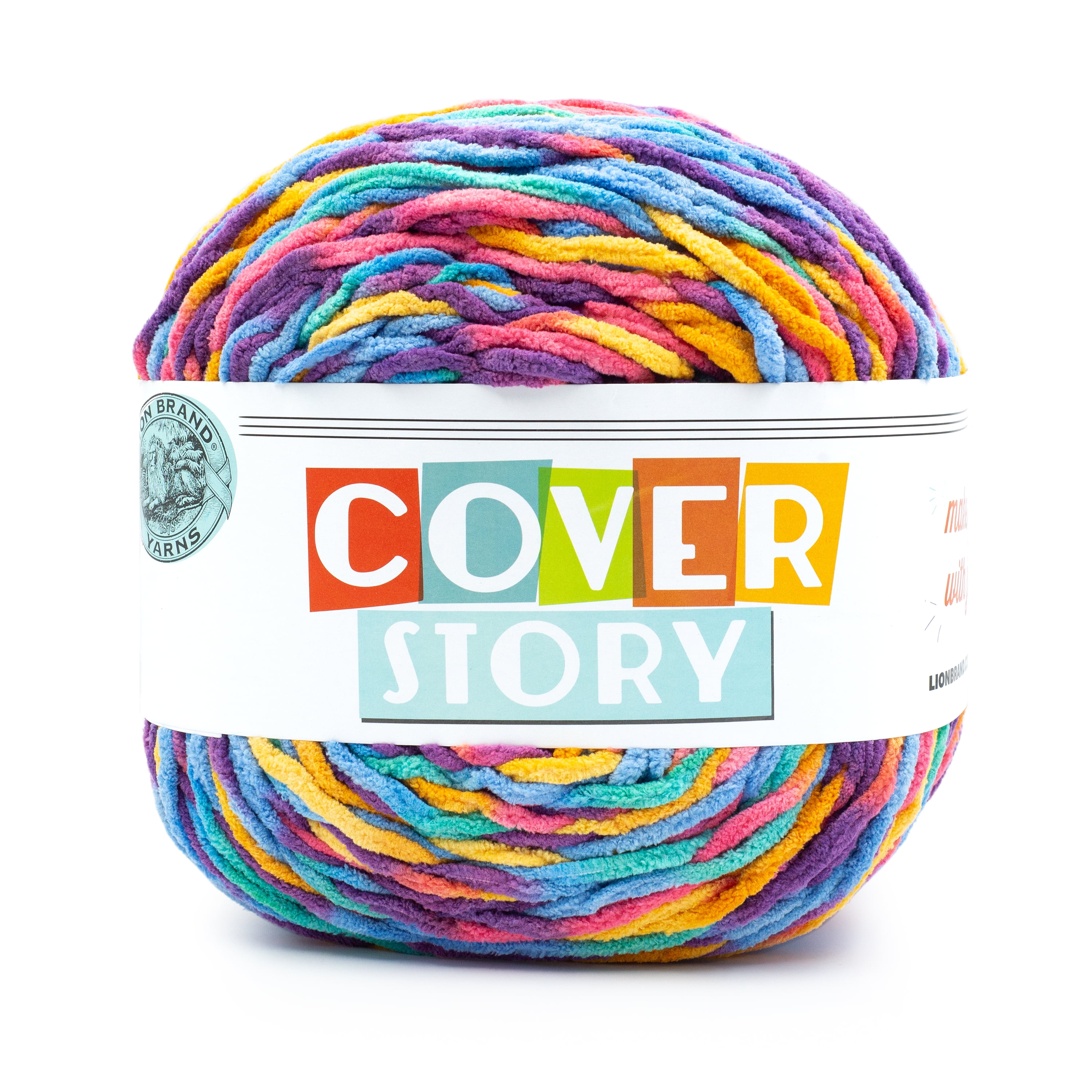 Lion Brand Yarn Cover Story Remi Super Bulky Polyester Multi-color Yarn ...