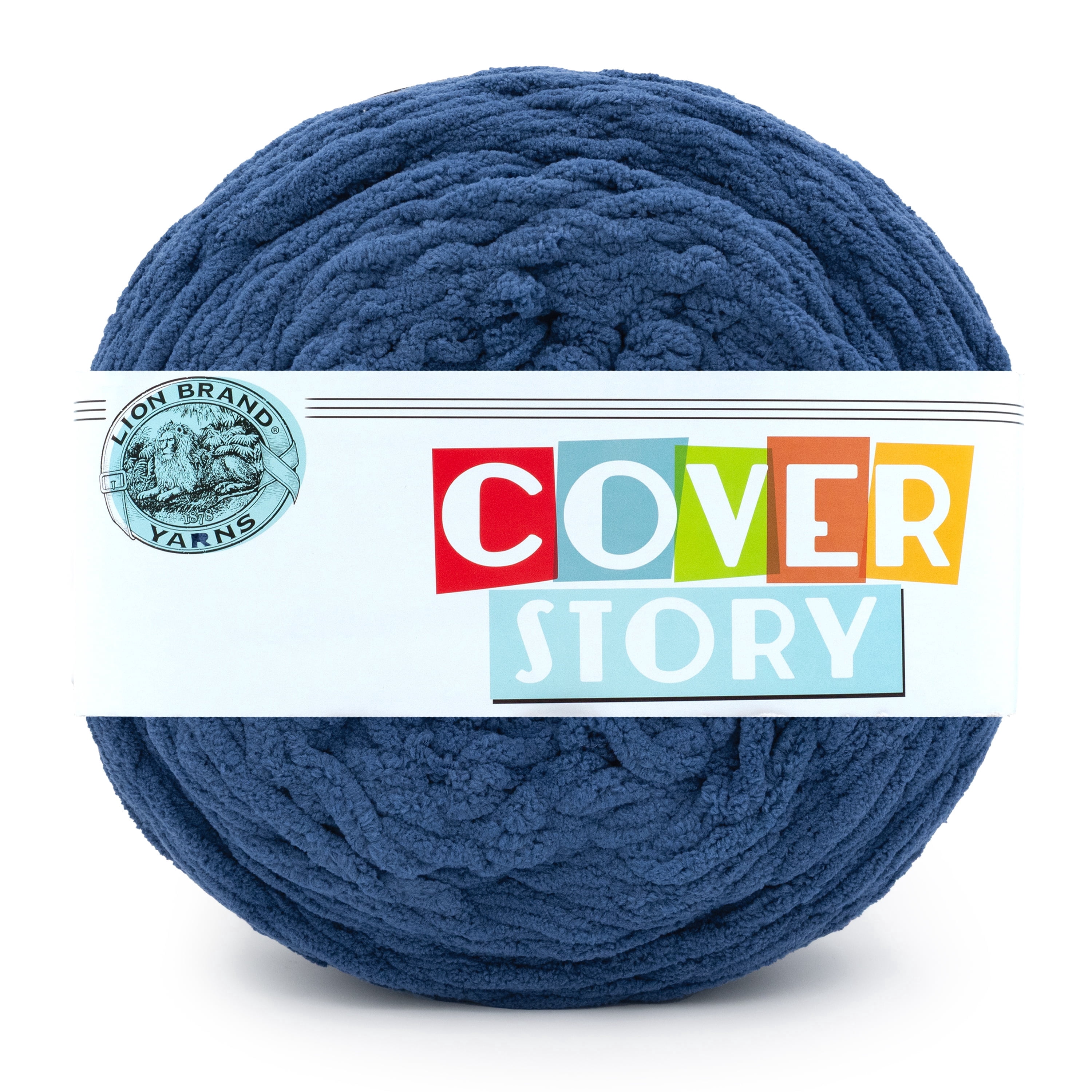 Lion Brand Yarn Cover Story River Super Bulky Polyester Blue Yarn 1 ...