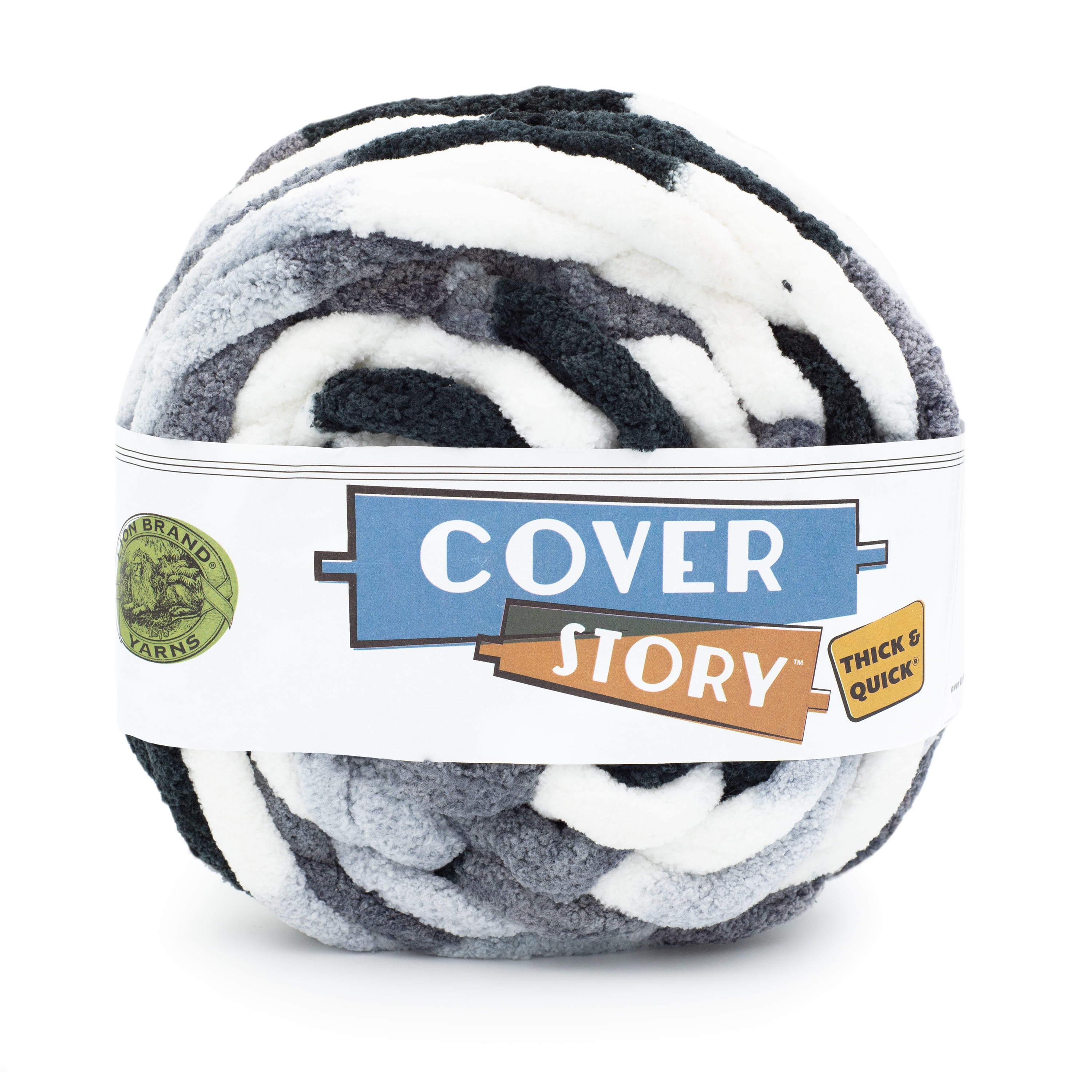 Lion Brand Yarn Cover Story Thick & Quick Arctic Jumbo Polyester Multi ...