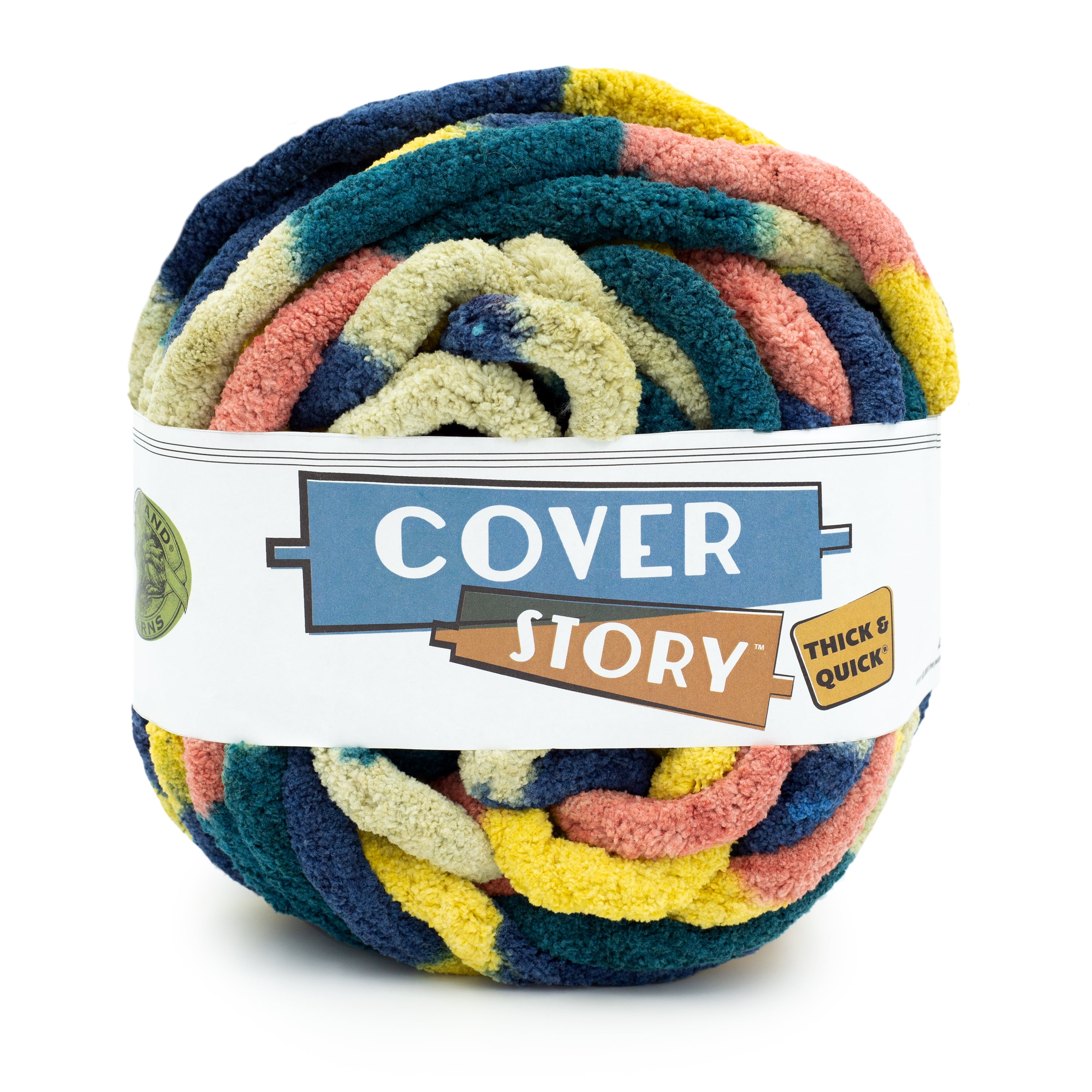 Lion Brand Yarn Cover Story Thick & Quick Marsh Jumbo Polyester Multi ...