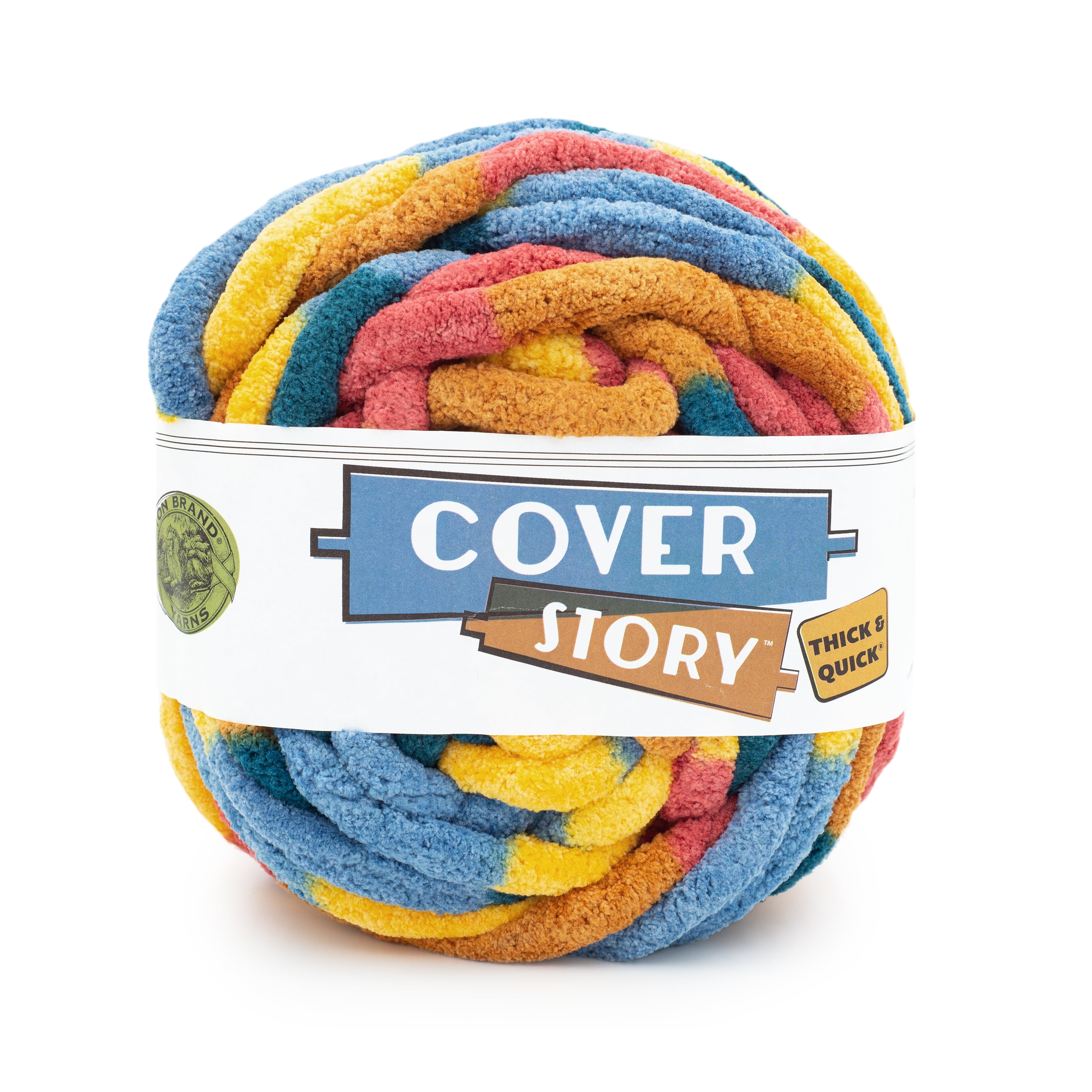 Lion Brand Yarn Cover Story Thick & Quick River Rocks Jumbo Polyester ...
