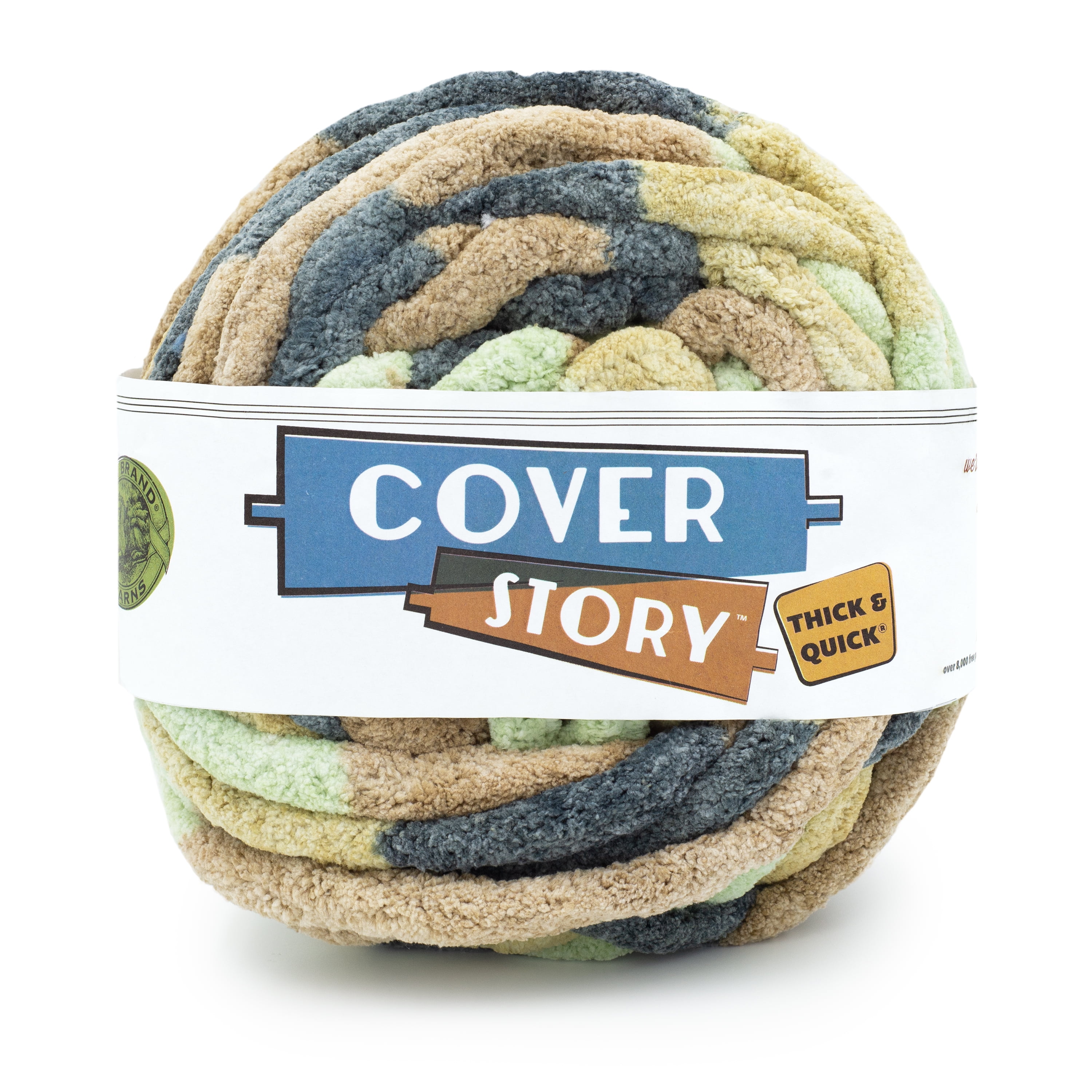 Lion Brand Yarn Cover Story Thick & Quick Sand Dunes Jumbo Polyester ...