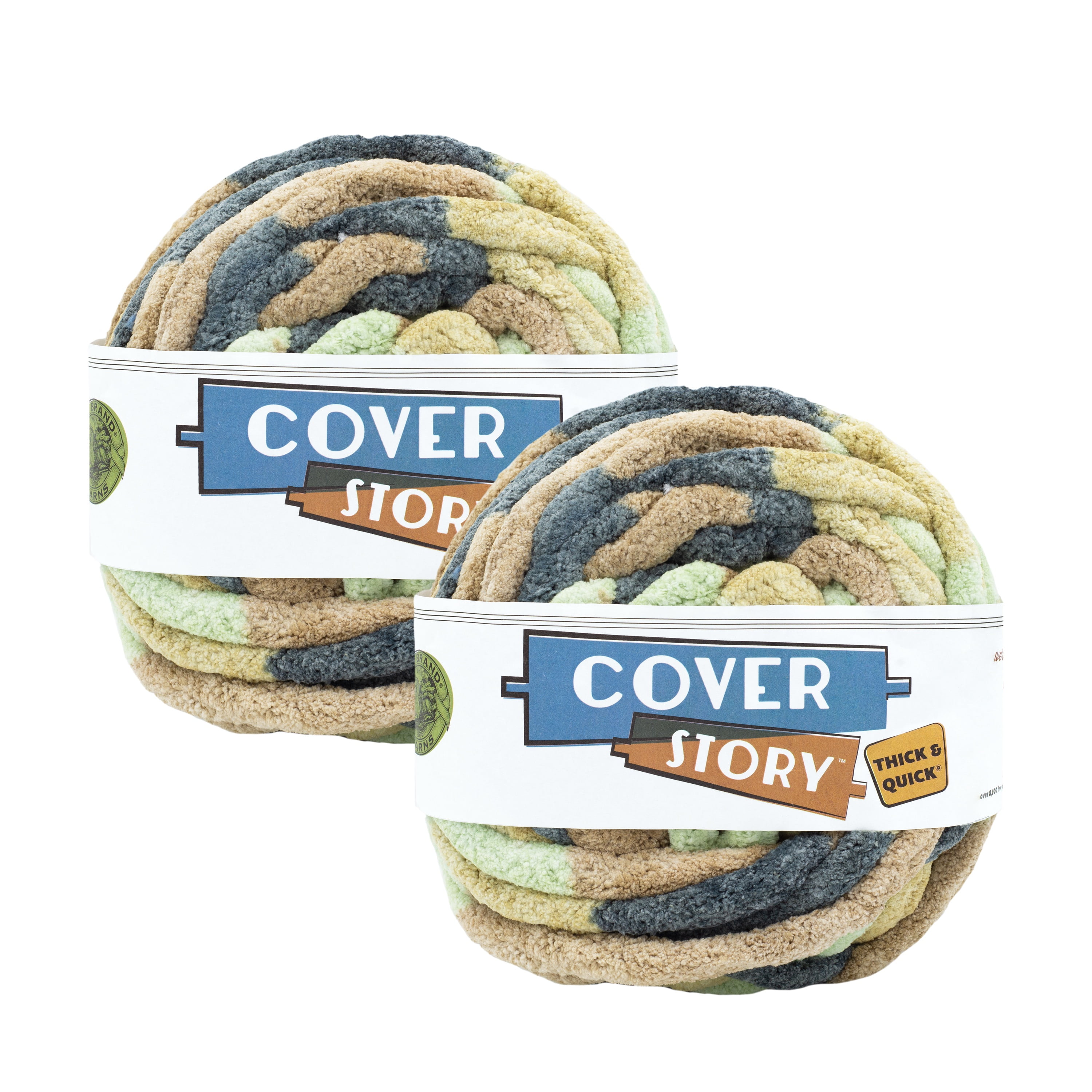 Lion Brand Yarn Cover Story Thick & Quick Sand Dunes Jumbo Polyester ...