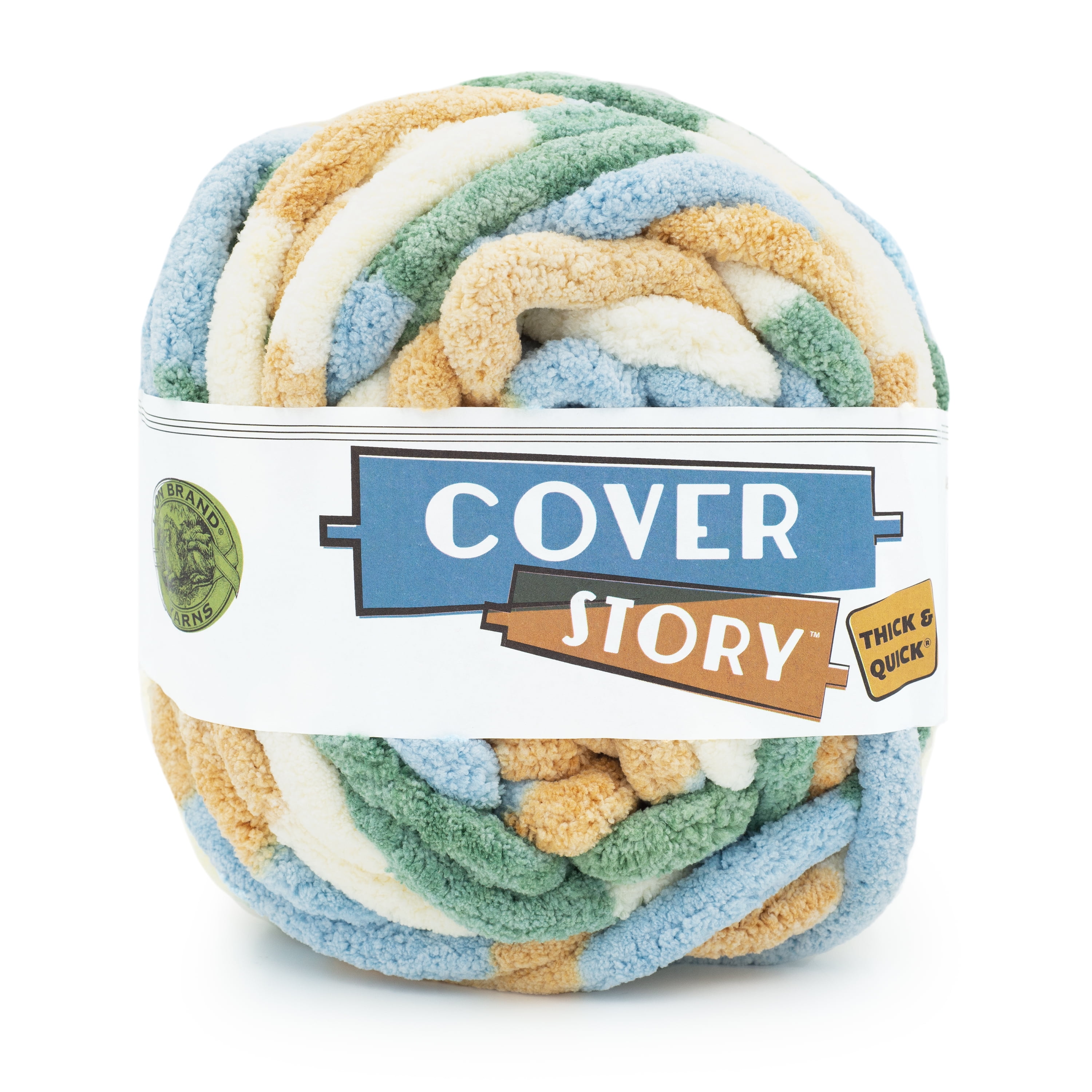 Lion Brand Yarn Cover Story Thick & Quick Seashore Jumbo Polyester ...