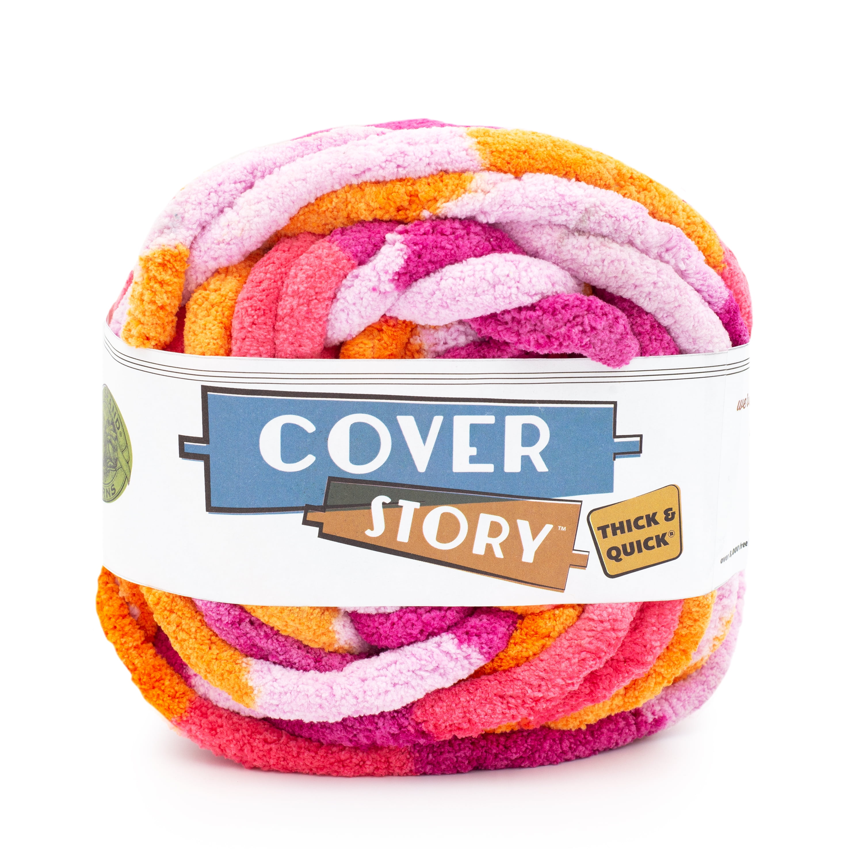 Lion Brand Yarn Cover Story Thick & Quick Sunset Jumbo Polyester Multi ...