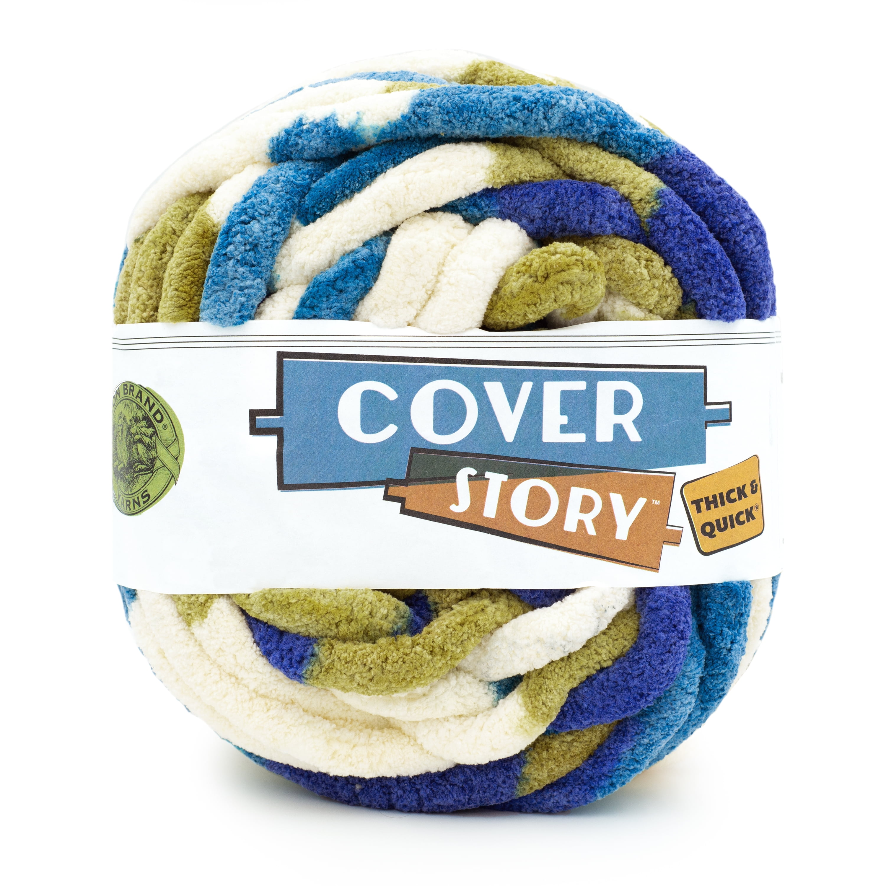 Lion Brand Yarn Cover Story Thick & Quick Woodlands Jumbo Polyester ...
