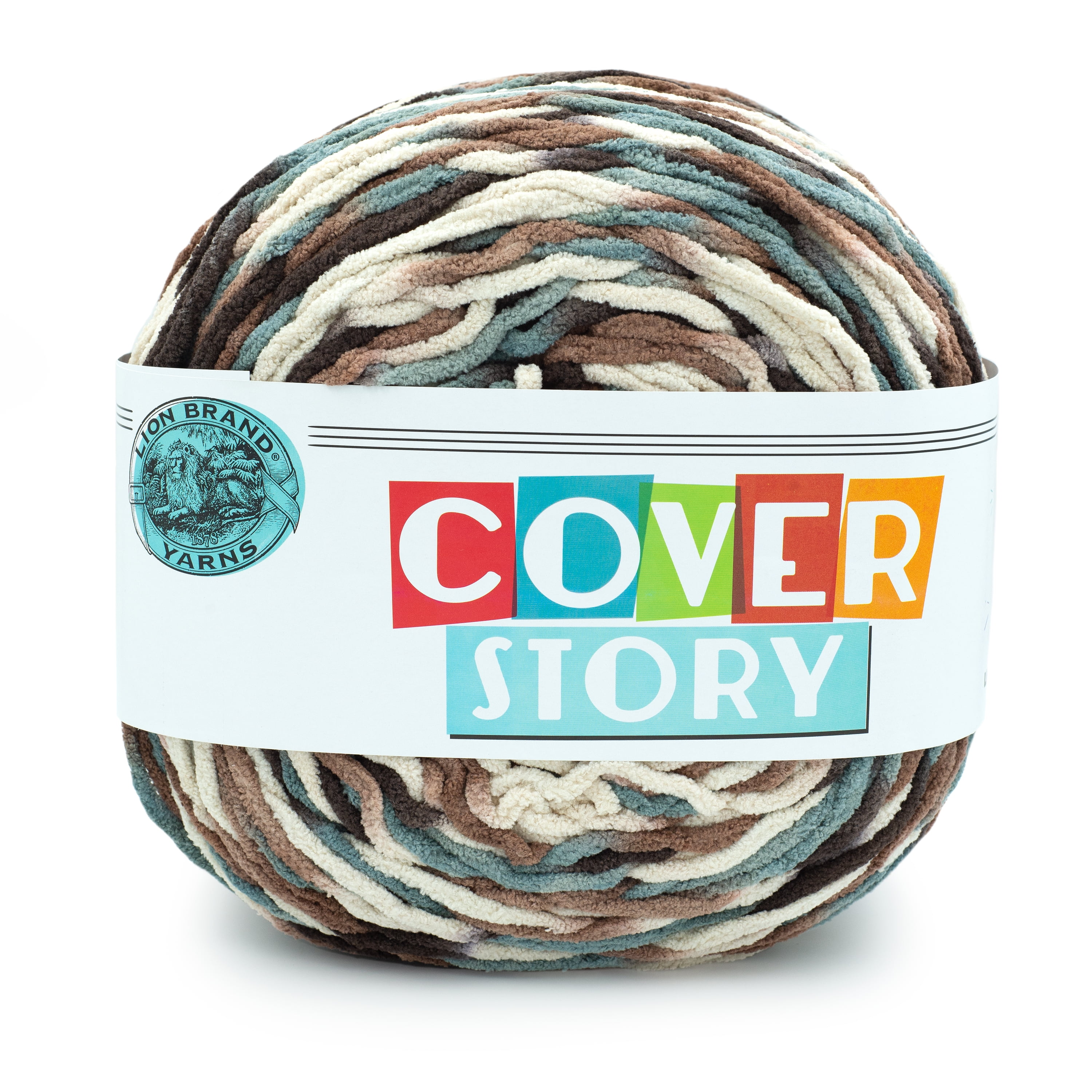 Lion Brand Yarn Cover Story Woods Super Bulky Polyester Multi-color ...