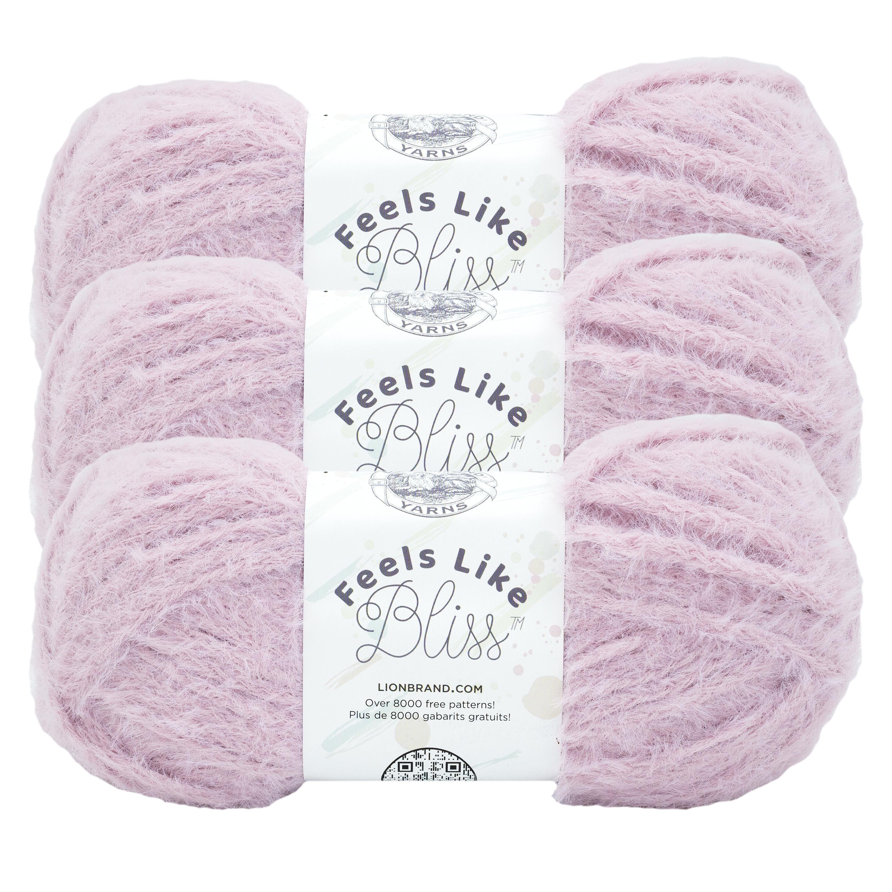 Lion Brand Yarn Feels Like Bliss Lavender Bulky Nylon Purple Yarn 3 ...