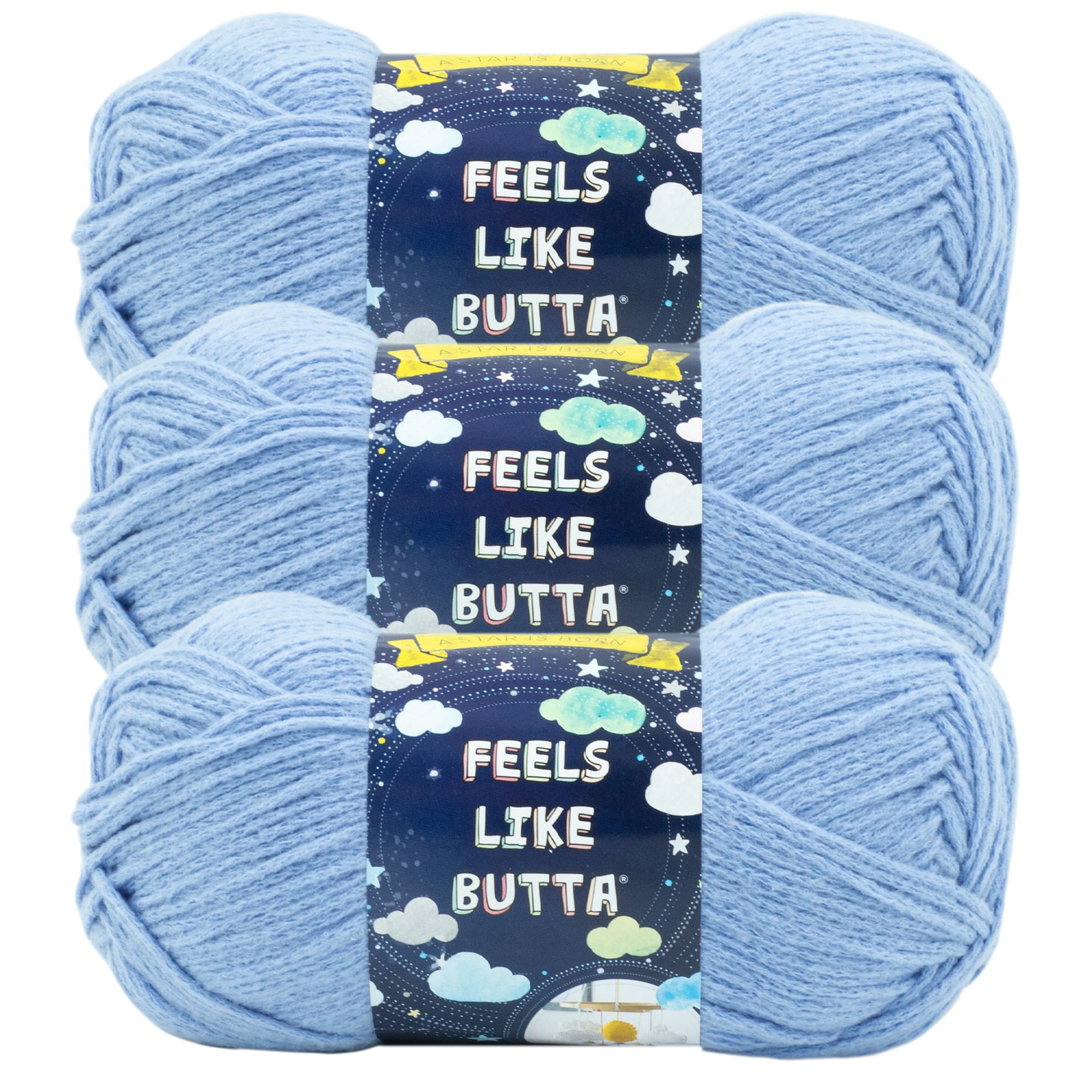 Lion Brand Yarn Feels Like Butta Periwinkle Super Soft Baby Medium ...
