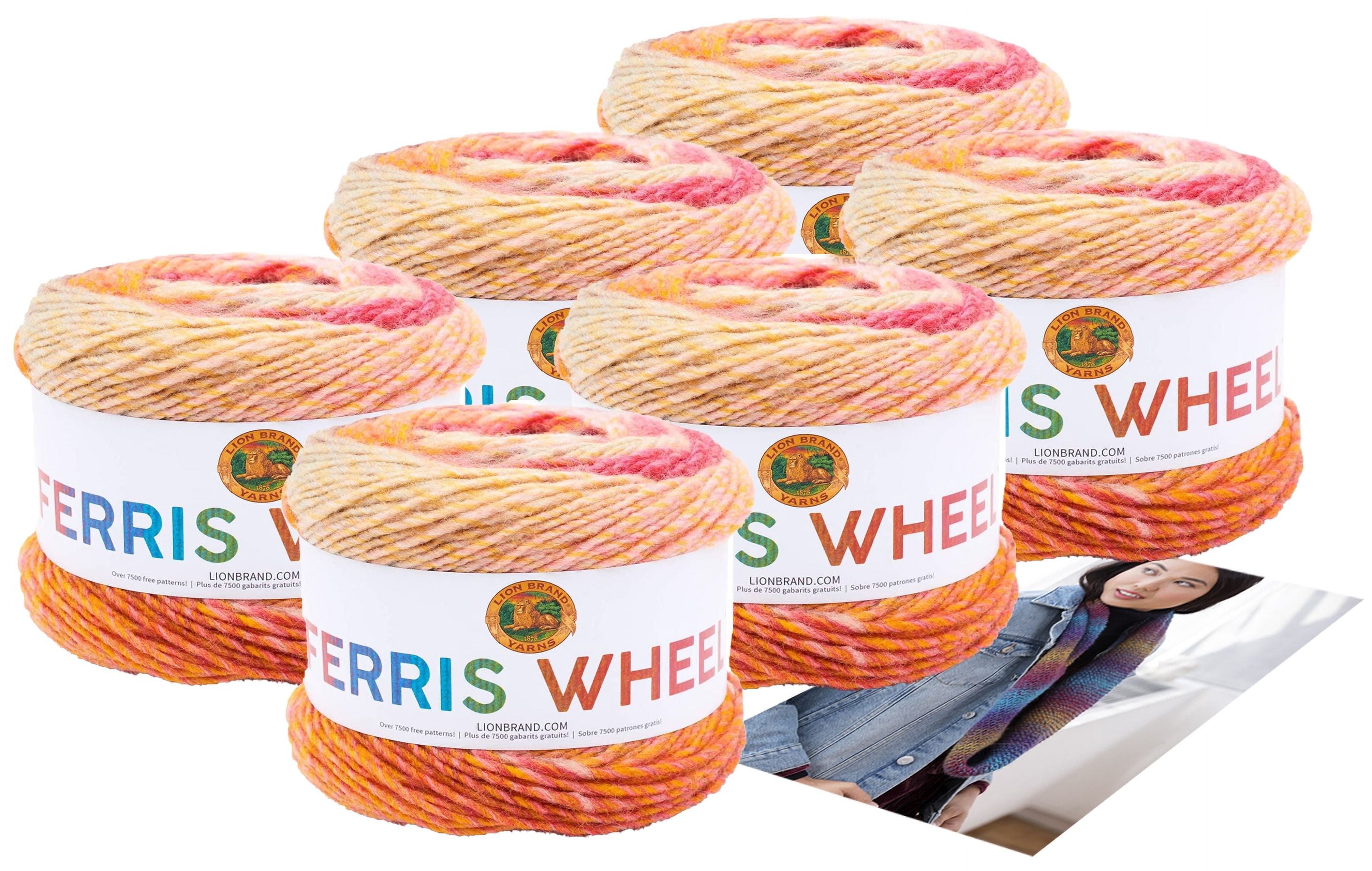Lion Brand Yarn - Ferris Wheel - 6 Pack (Chery on Top) - Walmart.com