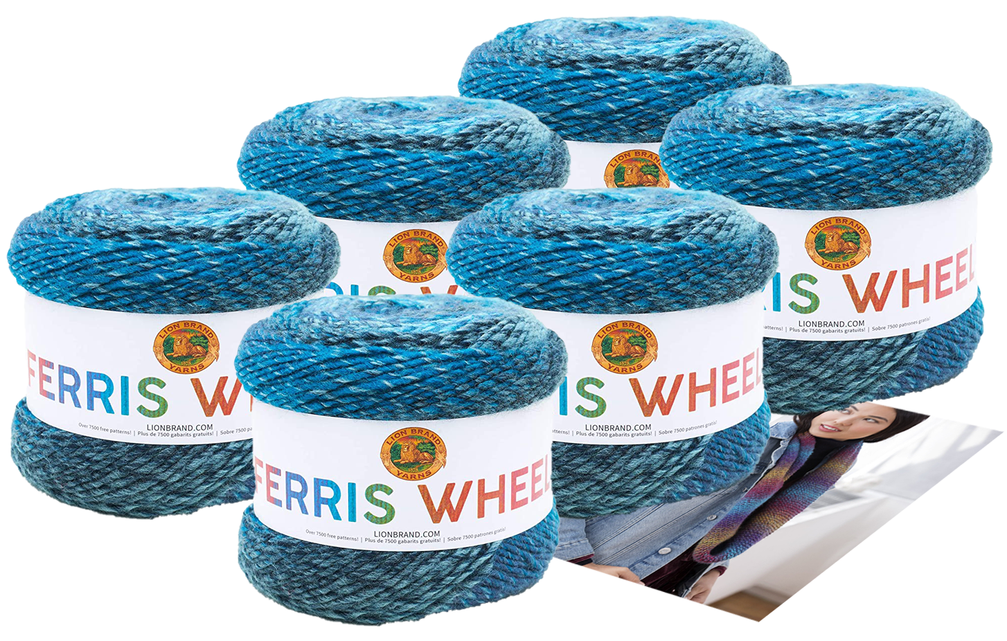 Lion Brand Yarn - Ferris Wheel - 6 Pack (Full Moon) - Walmart.com