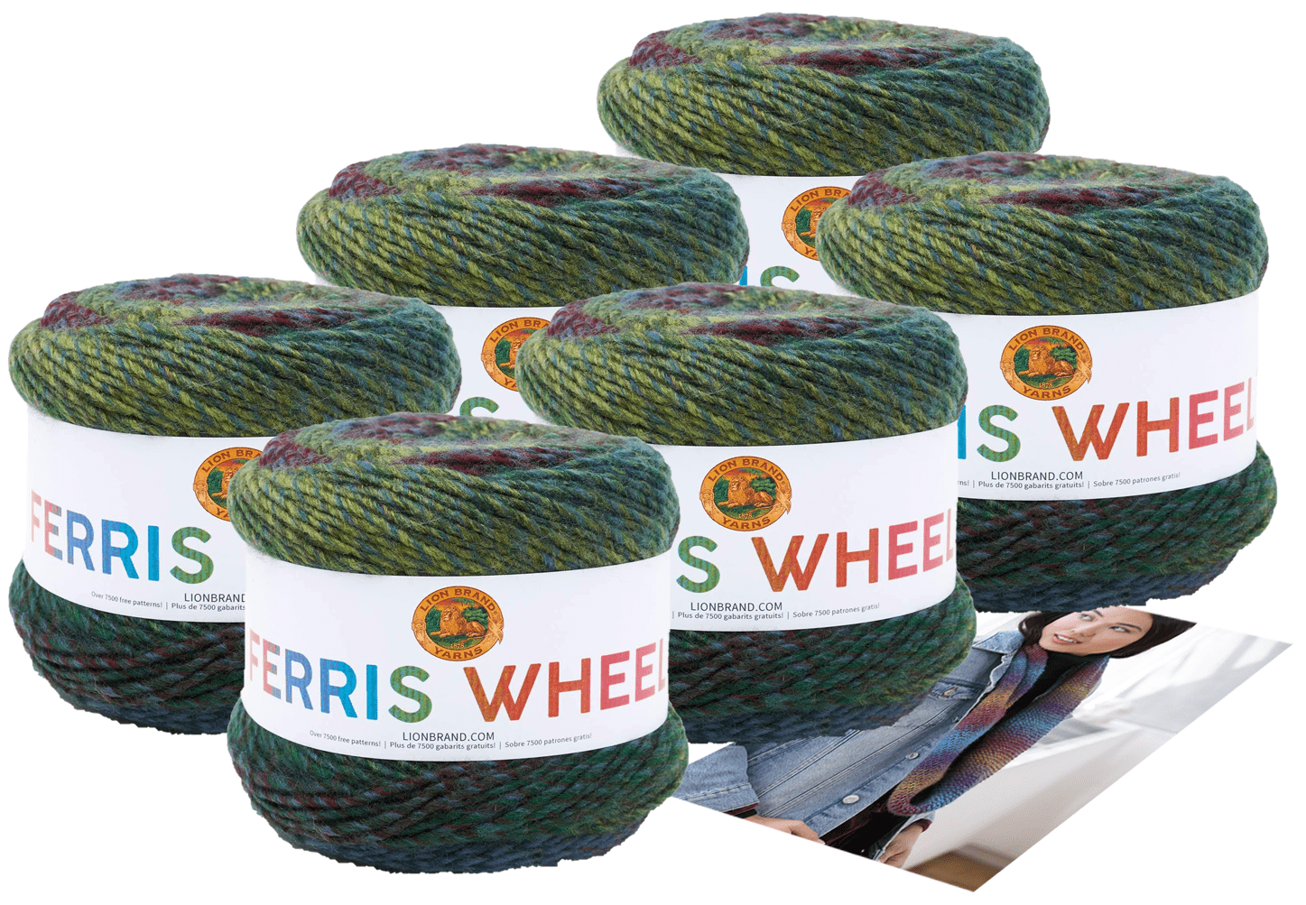 Lion Brand Yarn - Ferris Wheel - 6 Pack (Imaginary Garden) - Walmart.com
