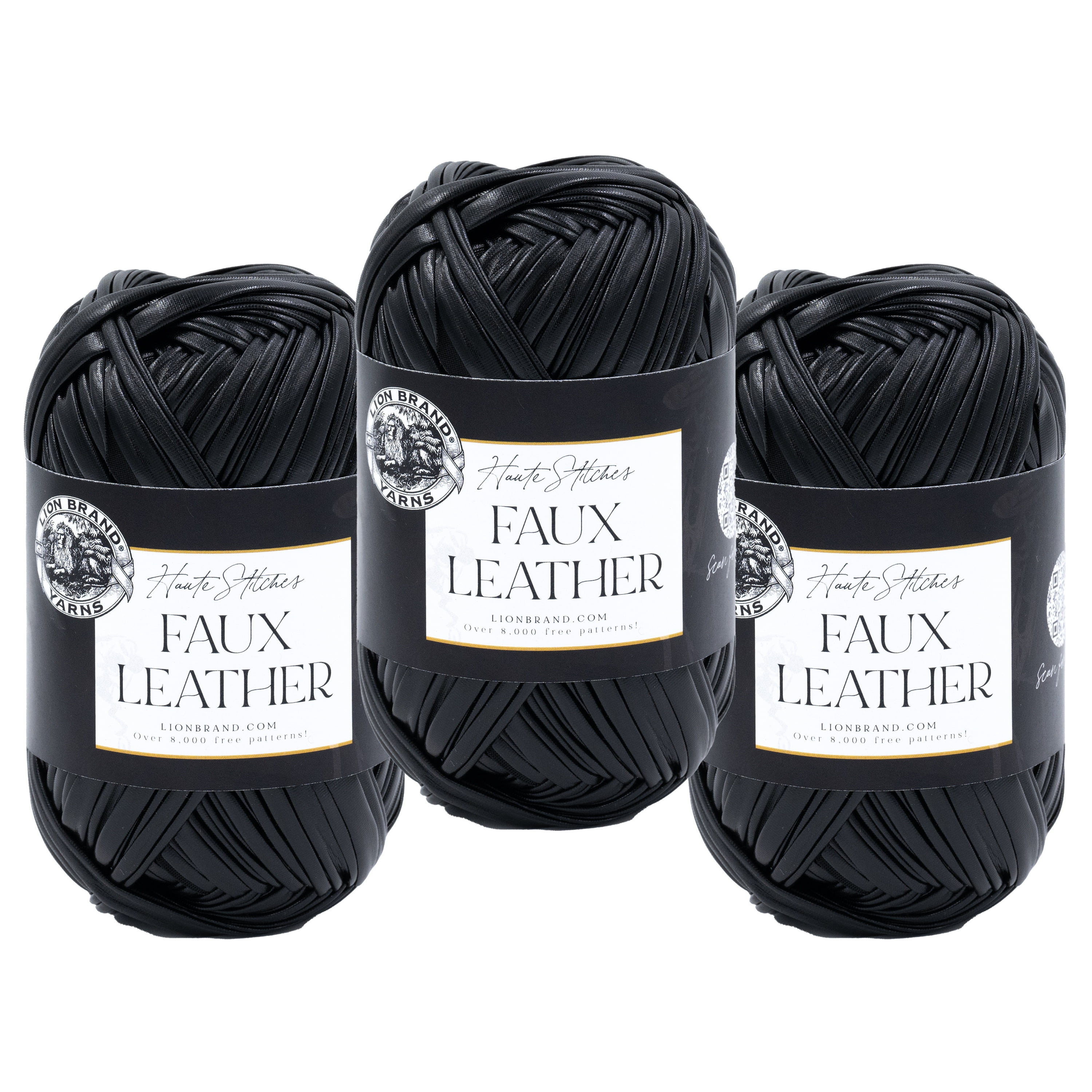 Lion Brand Yarn Haute Stitches Faux Leather Night Sky Super Bulky ...