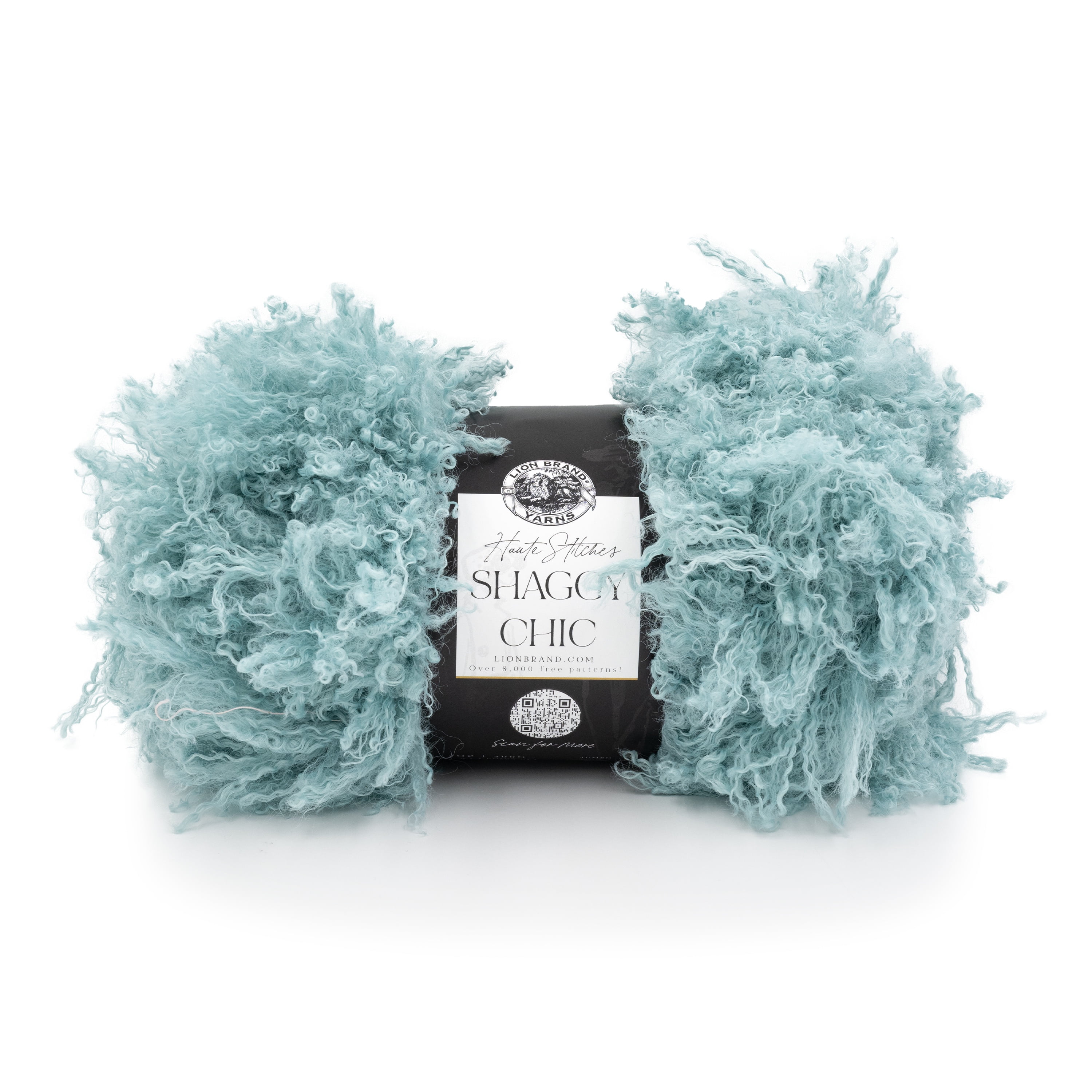 Lion Brand Yarn Haute Stitches Shaggy Chic Aqua Jumbo Polyester Blue ...