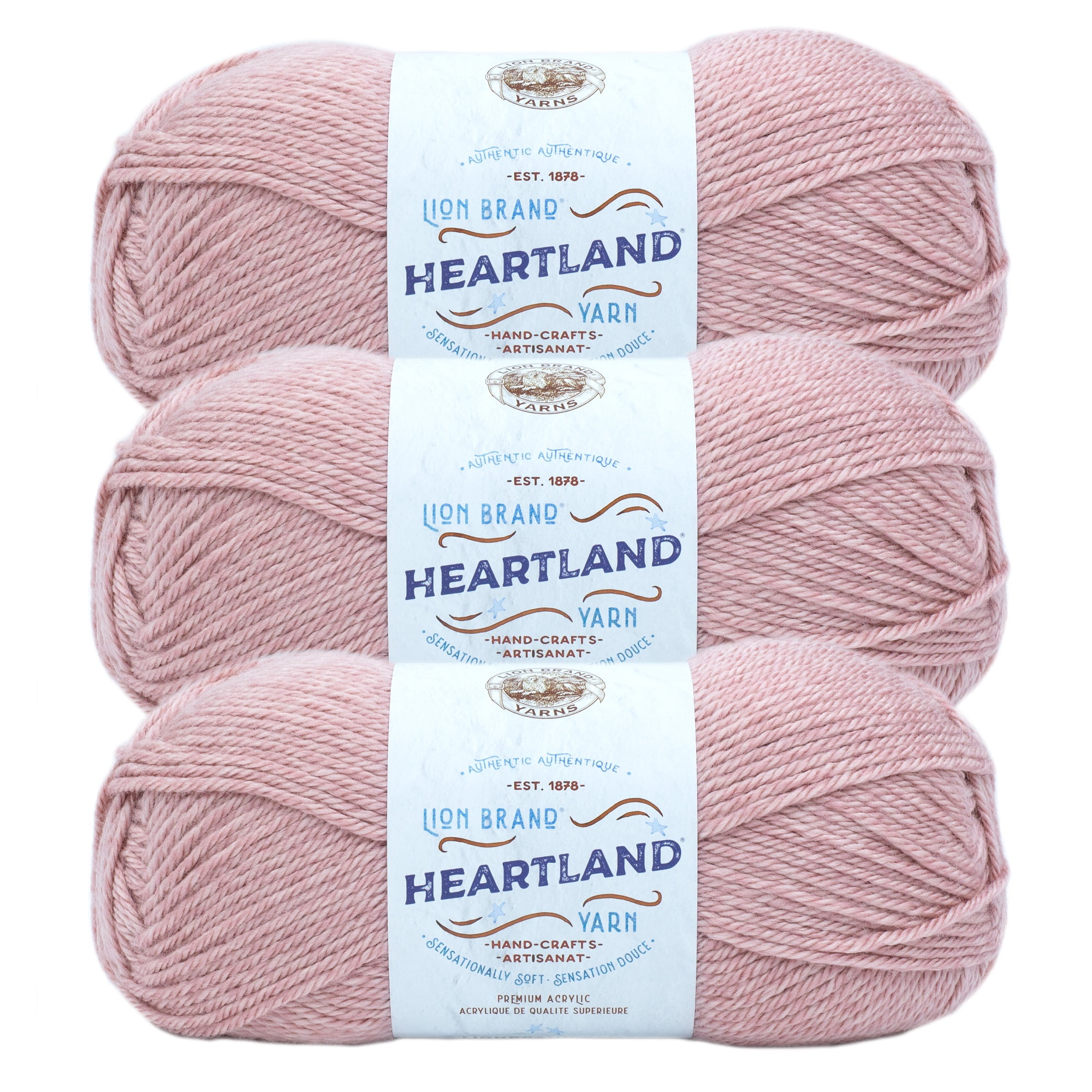 Lion Brand Yarn Heartland Capitol Reef Medium Acrylic Yarn 3 Pack ...