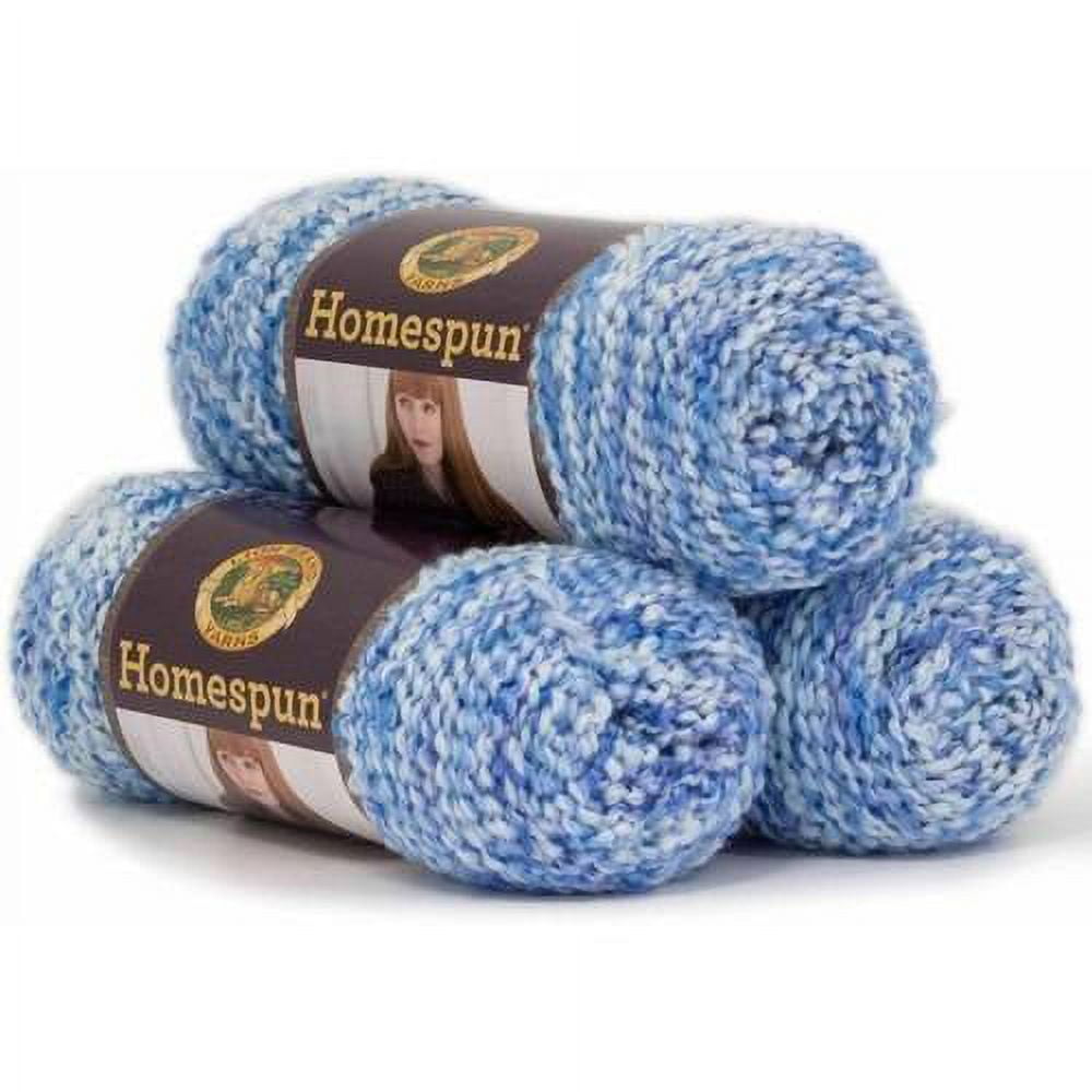Lion Brand Yarn Homespun Delft Painterly Bulky Acrylic, Polyester Blue ...