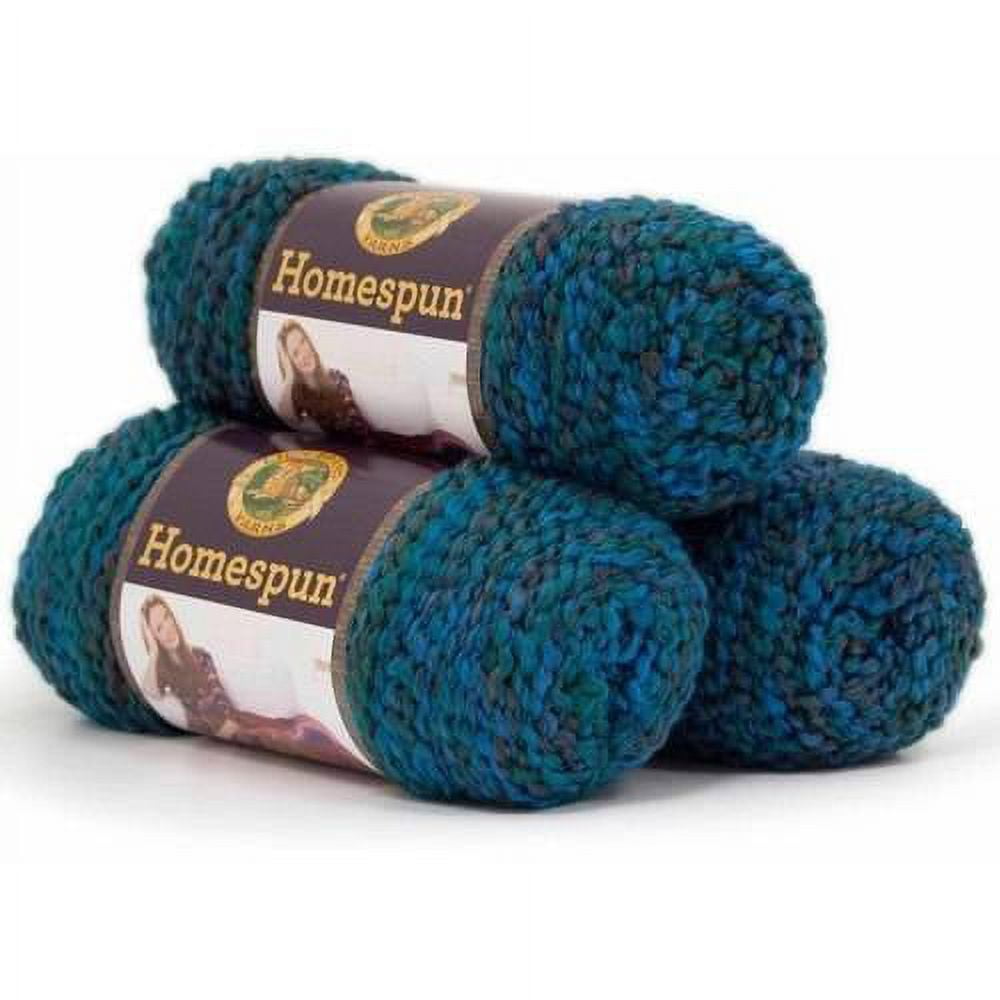 Lion Brand Yarn Homespun Lagoon Painterly Bulky Acrylic, Polyester Blue ...