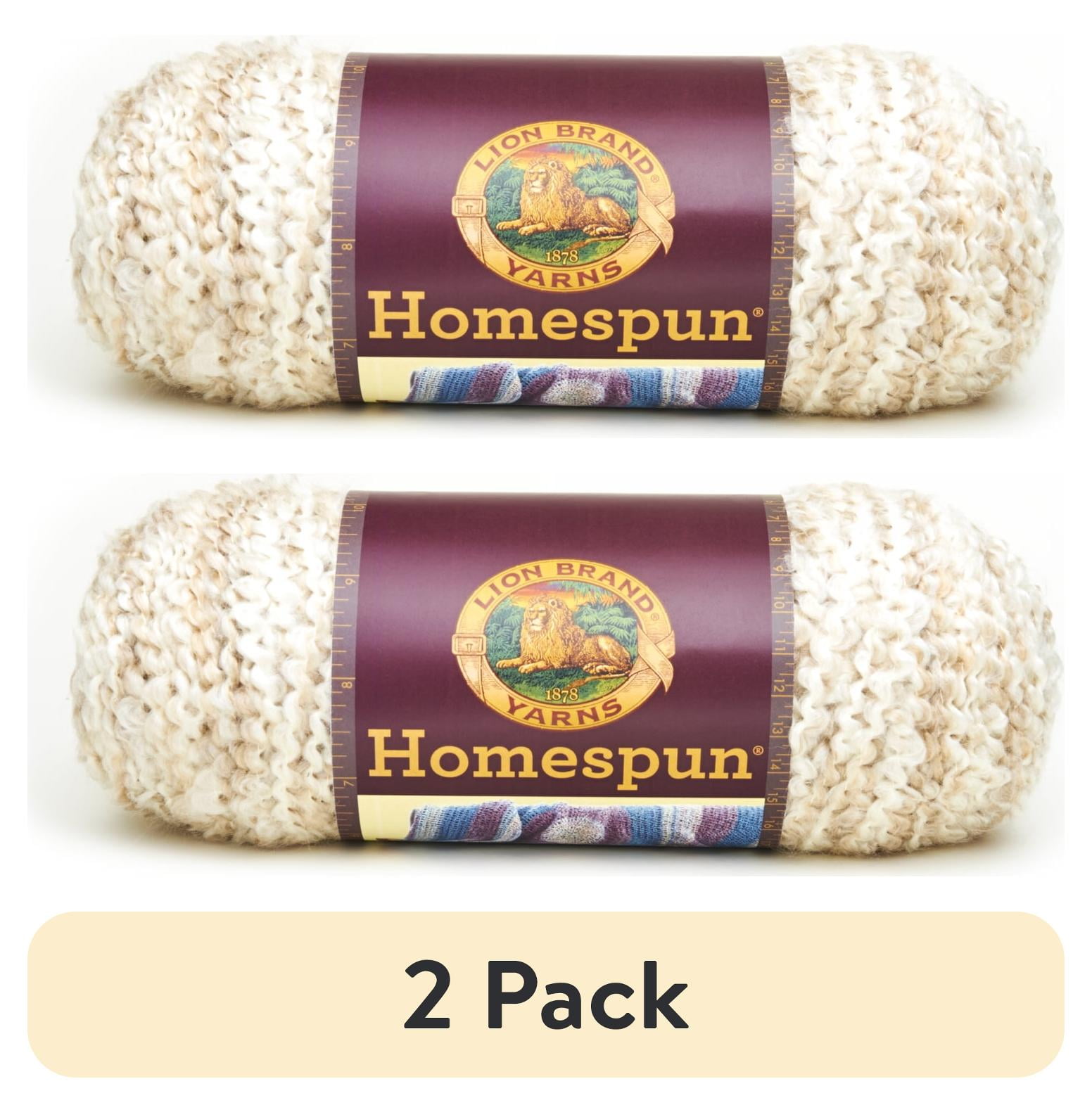 (2 pack) Lion Brand Yarn Homespun Pearls 790-412 Fashion Yarn - Walmart.com