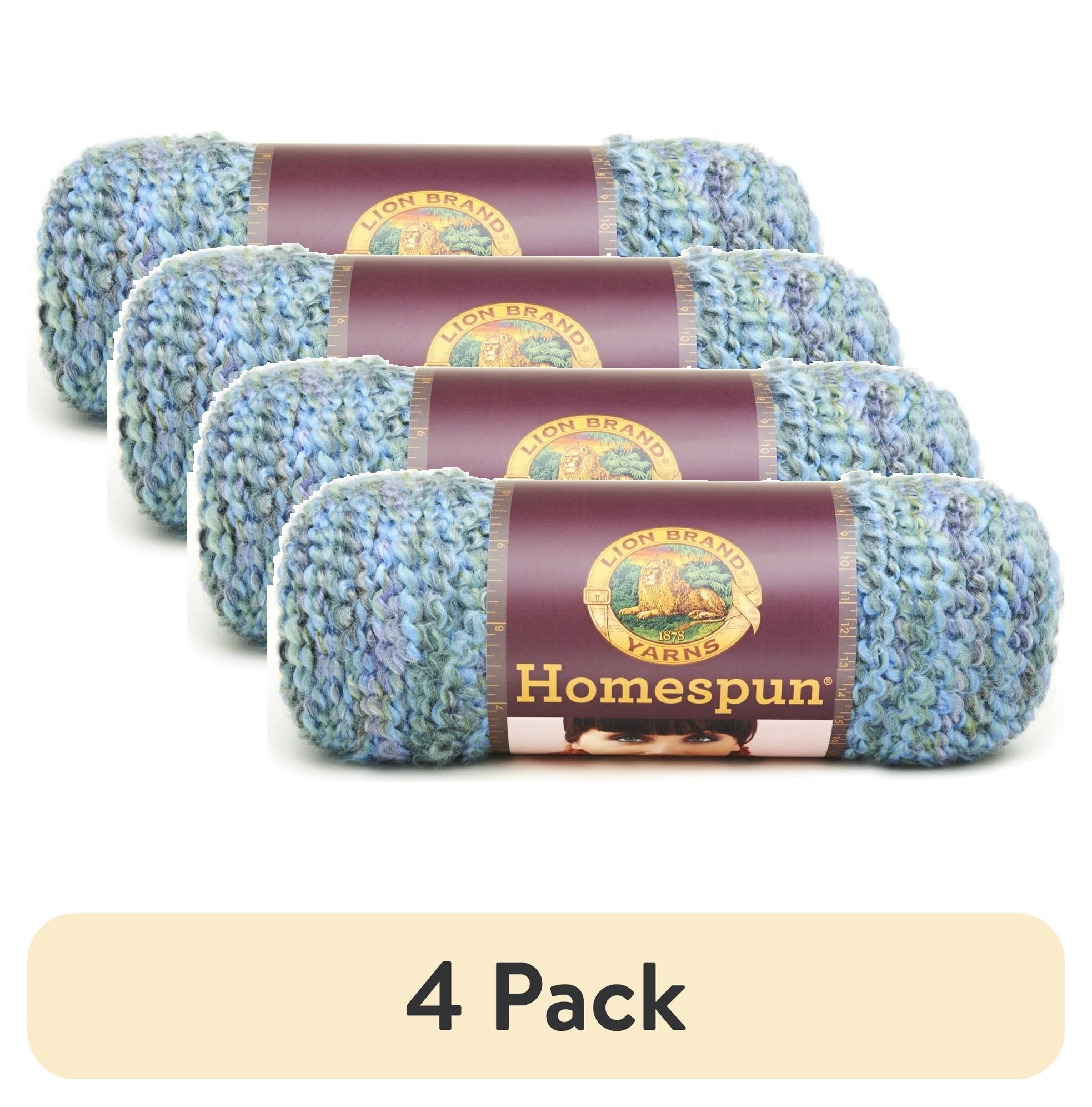 (4 pack) Lion Brand Yarn Homespun Windsor Bulky Multi-color Yarn ...