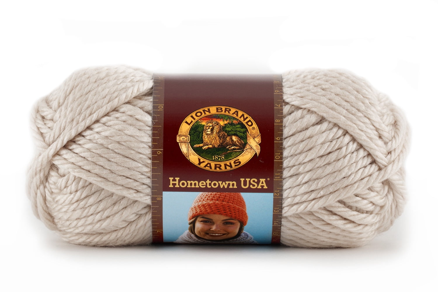 Lion Brand Yarn Hometown USA Houston Cream 135-098 Classic Bulky Yarn ...
