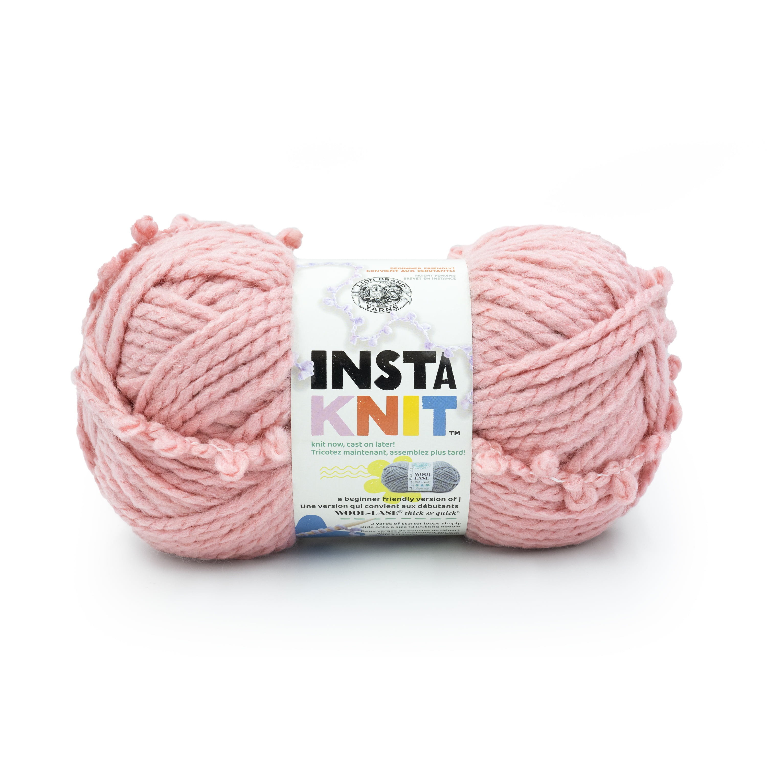 Lion Brand Yarn Insta Knit Making Me Blush Super Bulky Acrylic, Wool ...