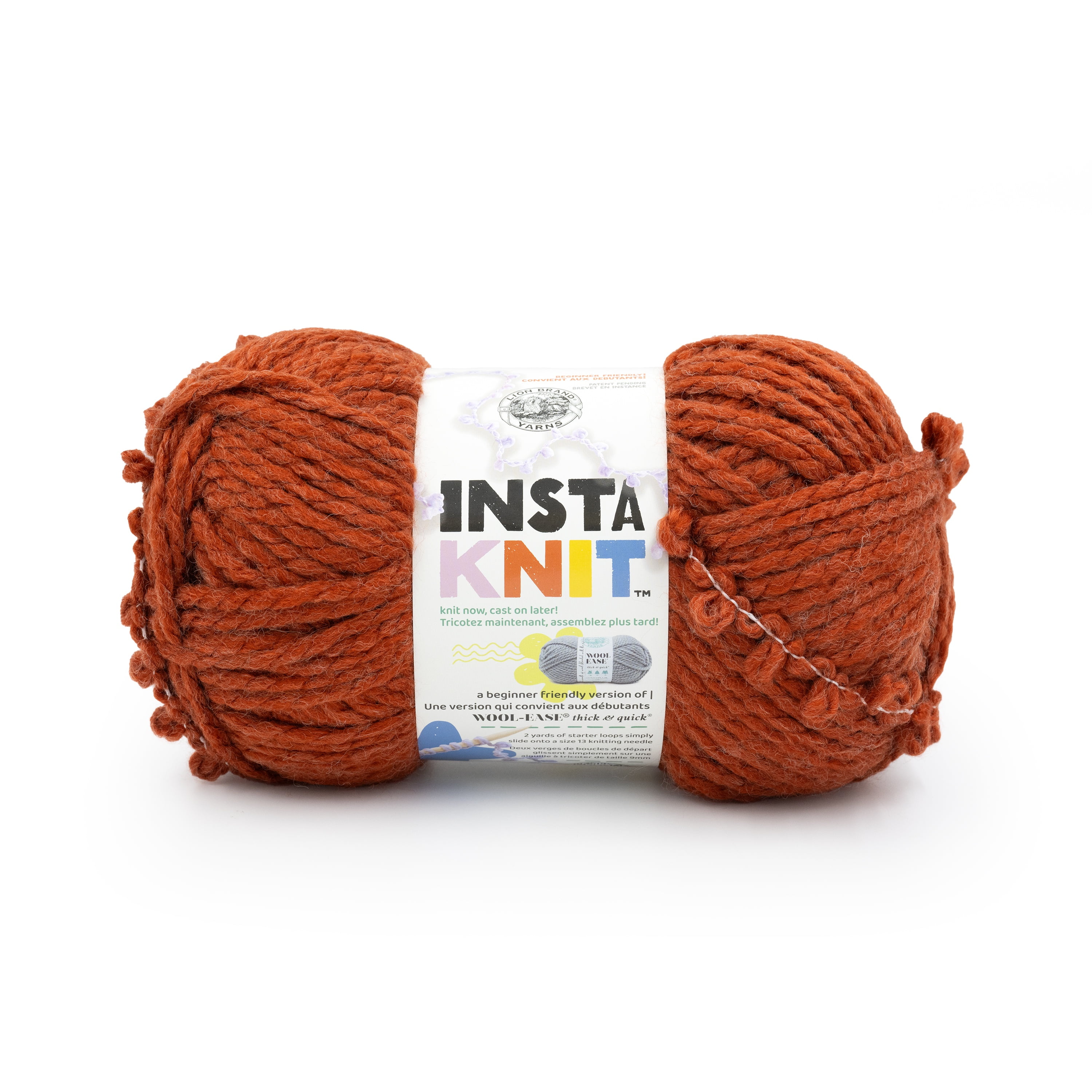 Lion Brand Yarn Insta Knit Spice Spice Baby Super Bulky Acrylic, Wool ...