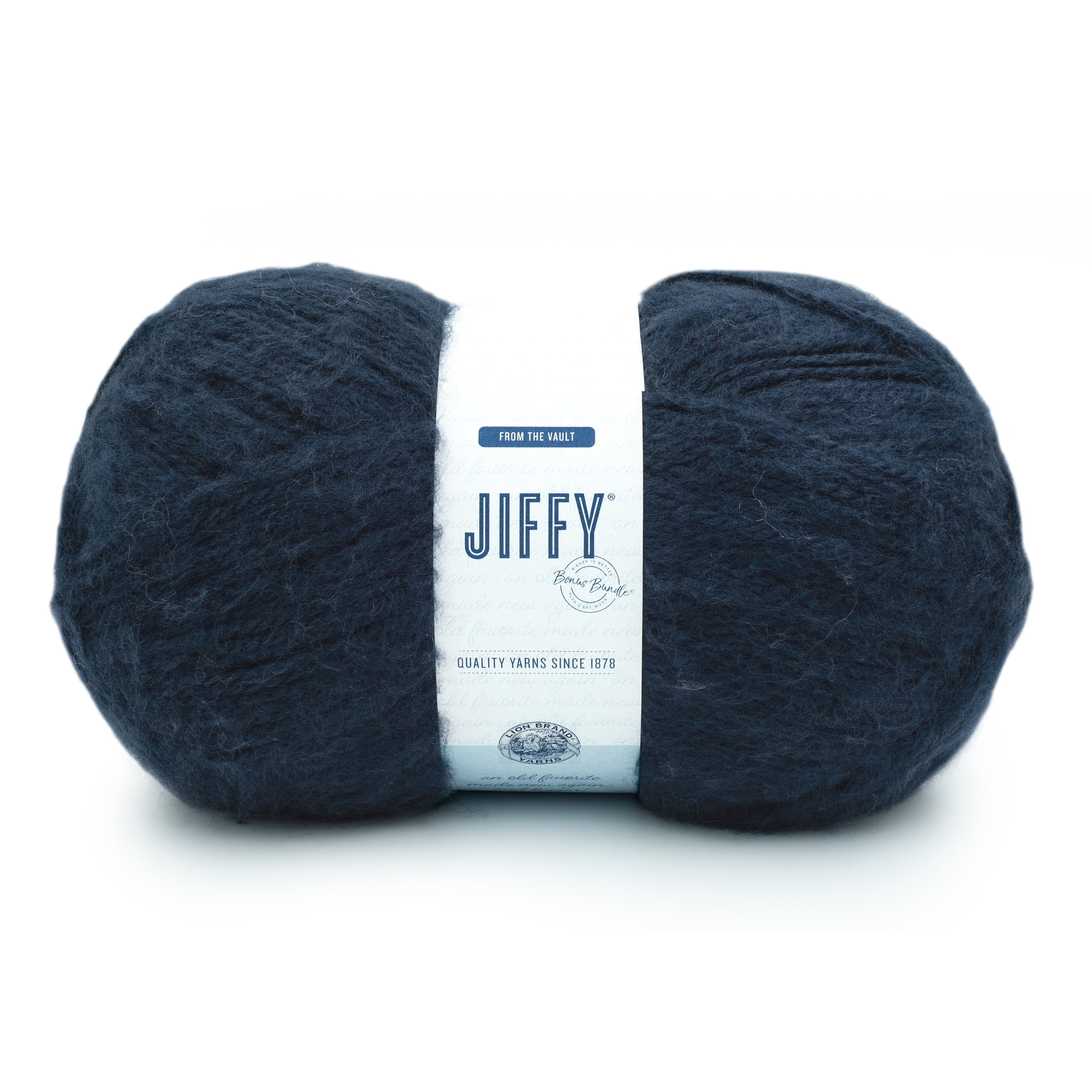 Lion Brand Yarn Jiffy Bonus Bundle Deep Indigo Bulky Acrylic Blue Yarn ...