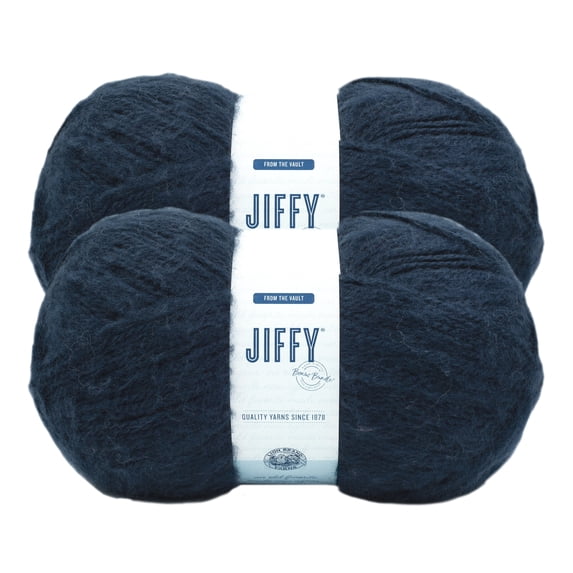 Lion Brand Yarn Jiffy Bonus Bundle Deep Indigo Bulky Yarn Acrylic Yarn ...