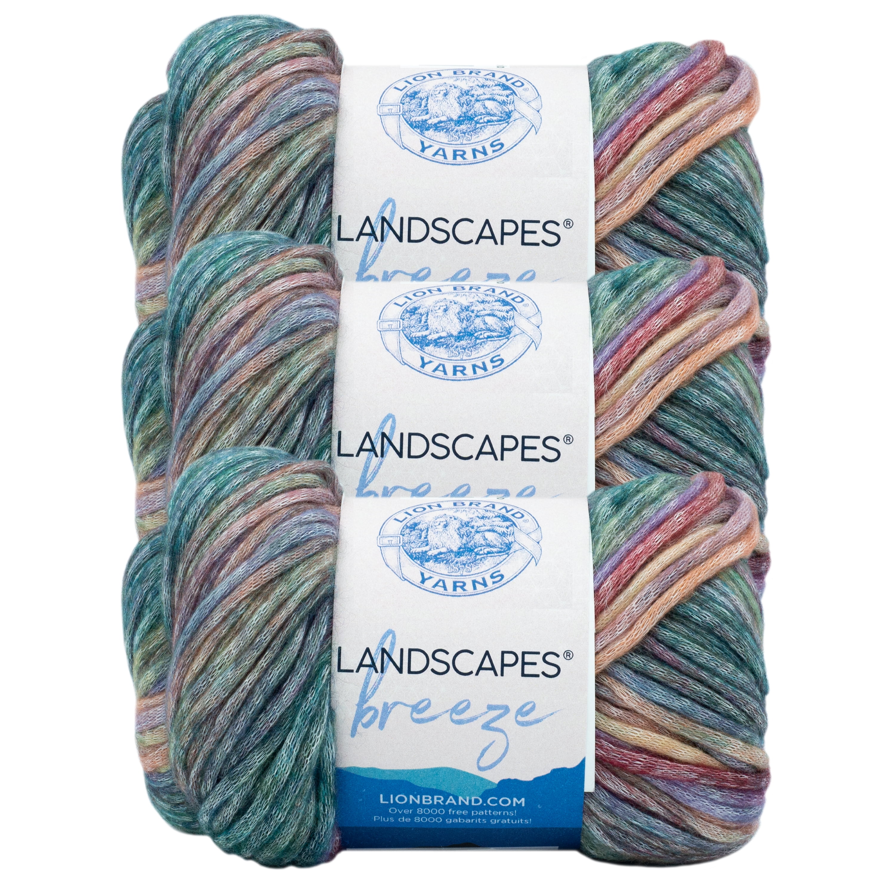 Lion Brand Yarn Landscapes Breeze Willow Medium Modal, Acrylic, Wool ...