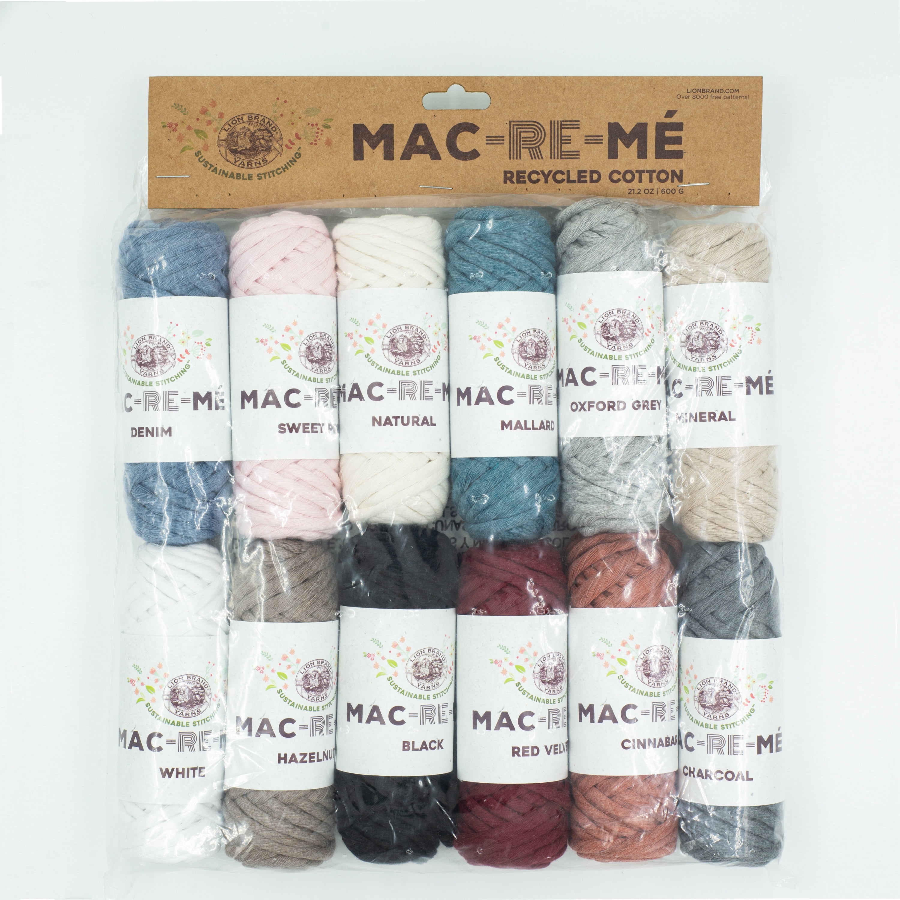 Lion Brand Yarn Mac-Re-Me 12-Mini Ball Assorted Sample Pack - Walmart.com