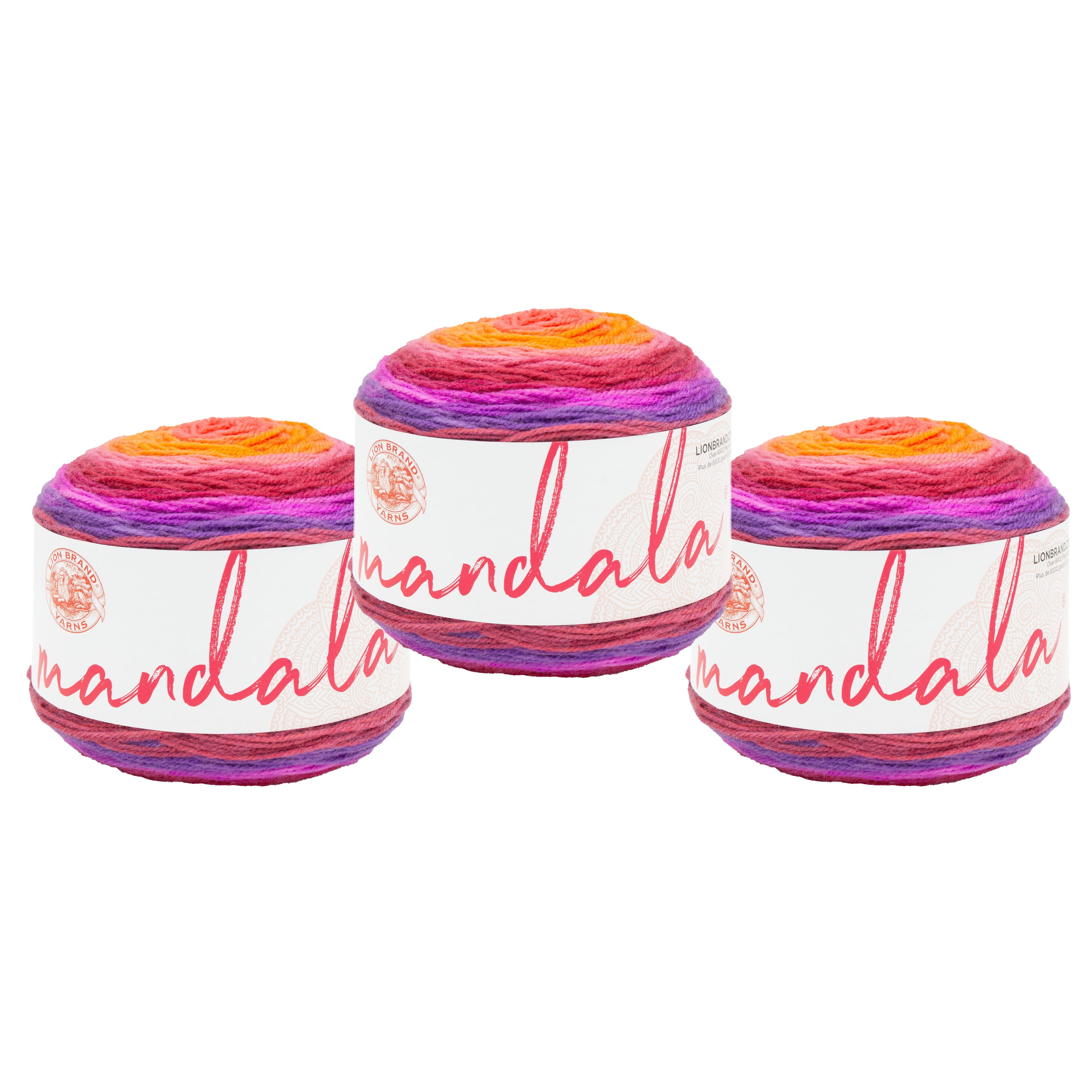 Lion Brand Yarn Mandala Andorian Light Acrylic Yarn 3 Pack - Walmart.com
