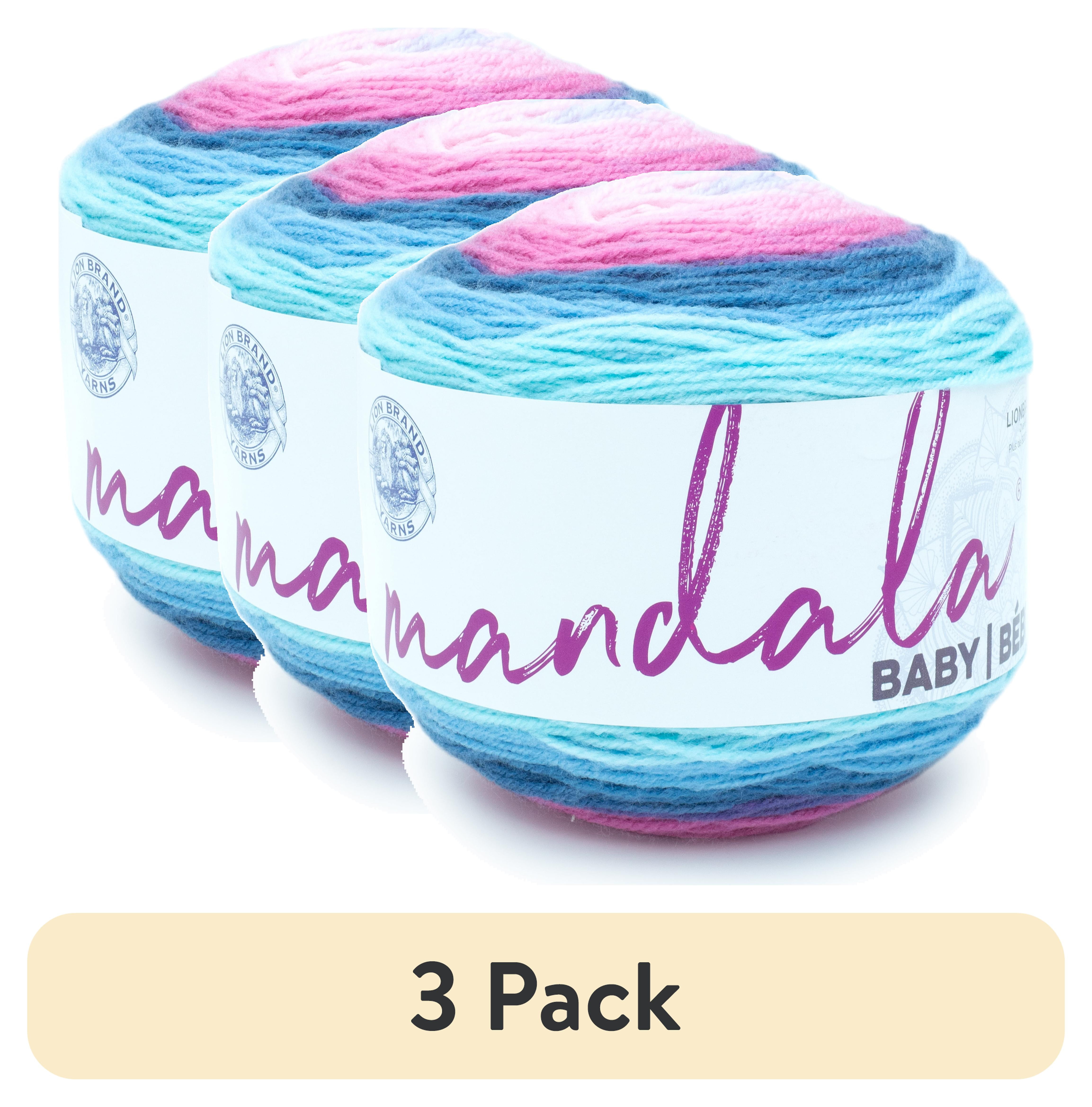 (3 pack) Lion Brand Yarn Mandala Baby Arendelle Self-Striping Baby ...