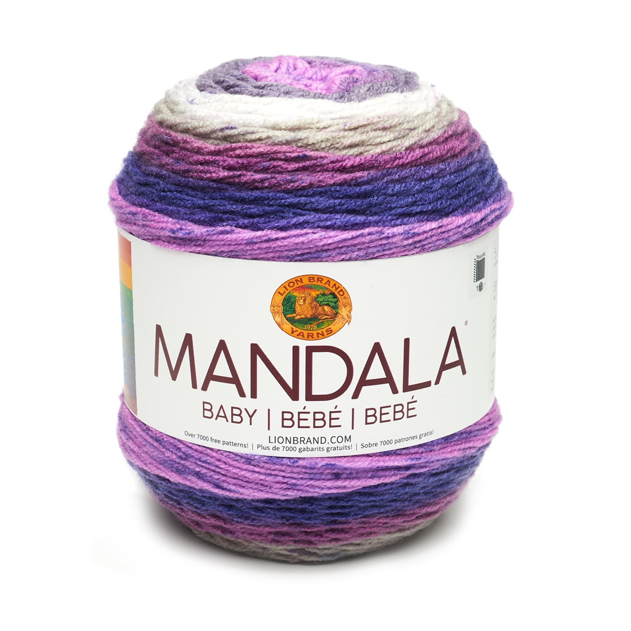 Lion Brand Yarn Mandala Baby Magic Moon Self-Striping Baby Light ...