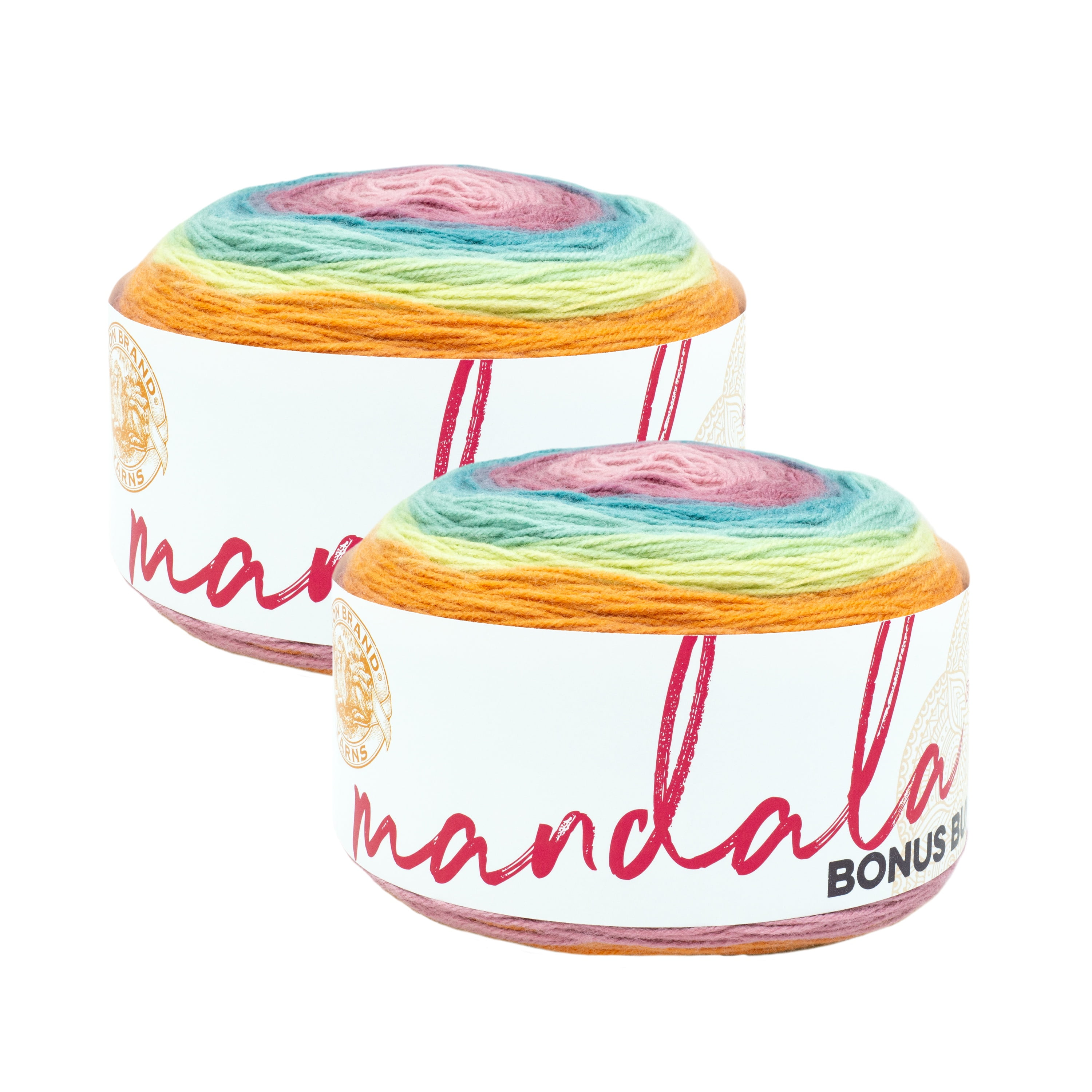 Lion Brand Yarn Mandala Bonus Bundle Sasquatch Light Acrylic Yarn 2 ...